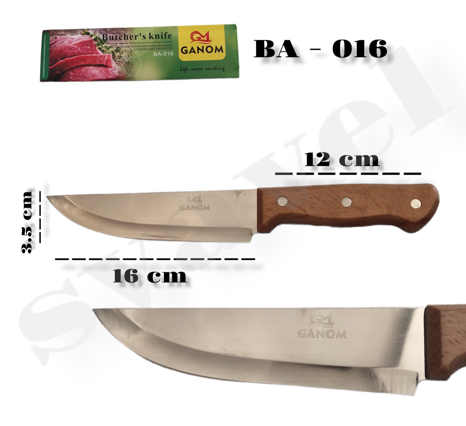 pisau dapur stainless tajam ganom BA -016/pisau daging tajam premiium ...