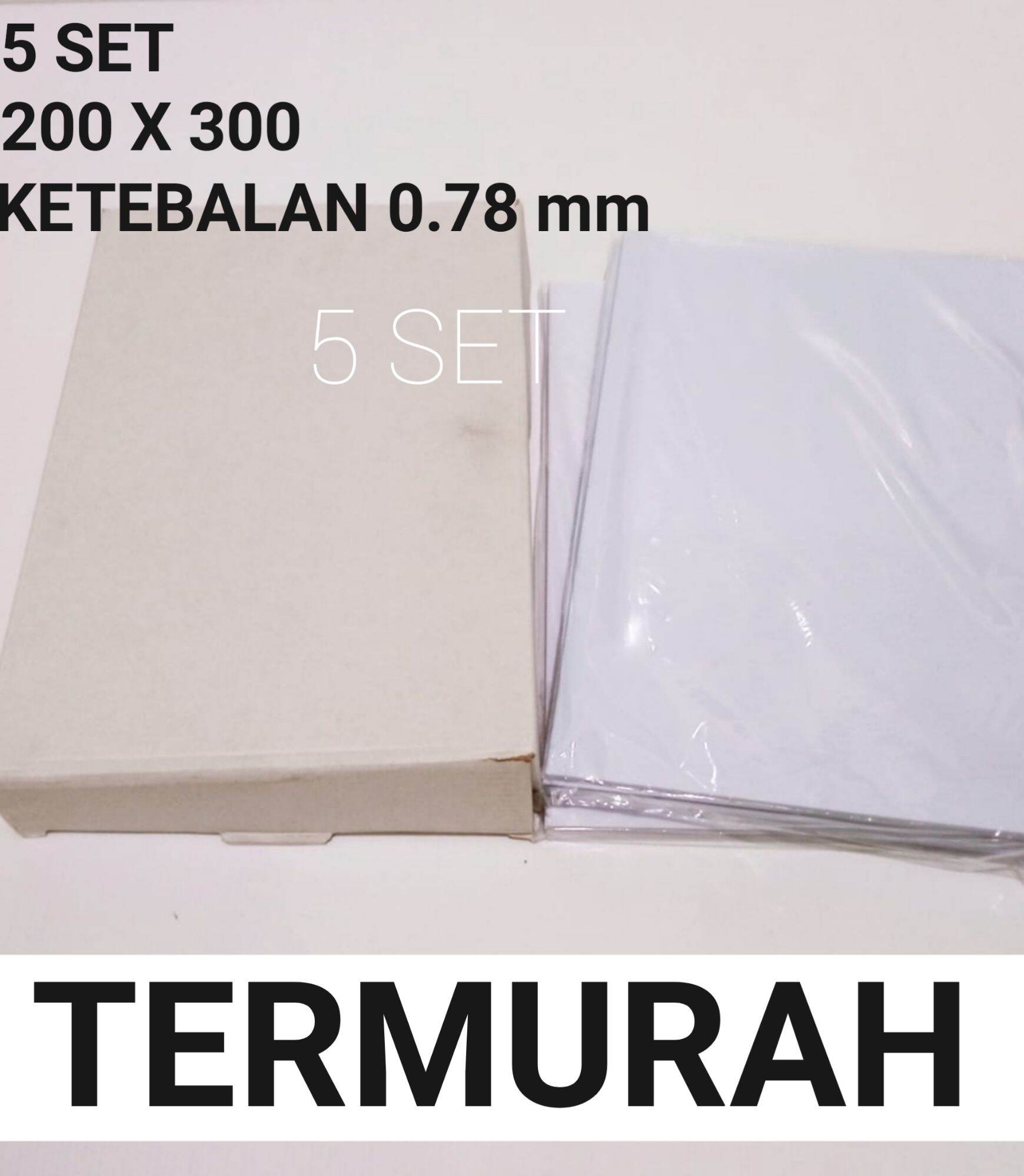 kertas pvc id card 5 set a4 tebal 0.78/pvc id card tebal 0.78 | Lazada ...