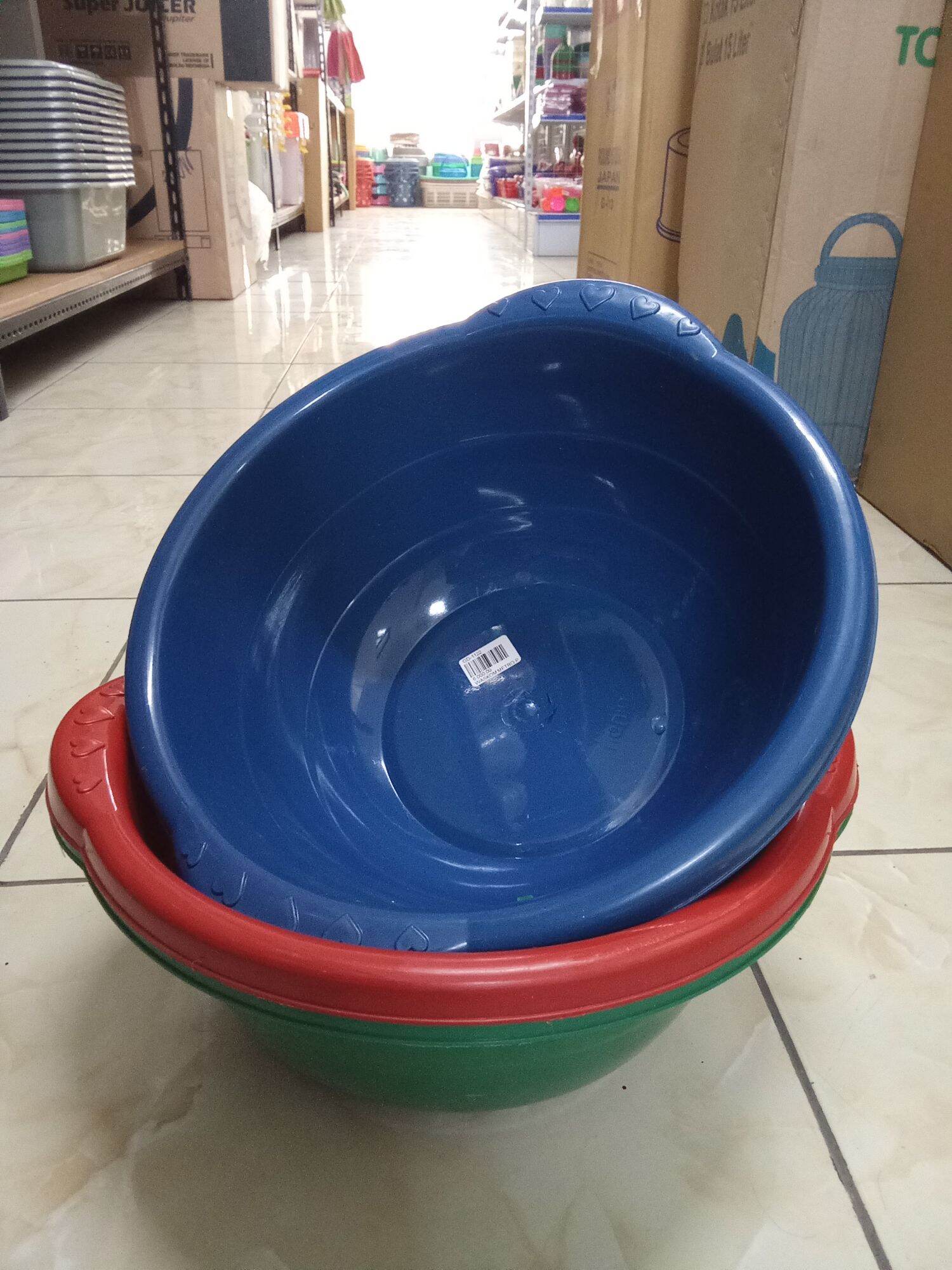 Baskom Bulat Plastik Warna / Waskom Metro kecil 32 cm | Lazada Indonesia