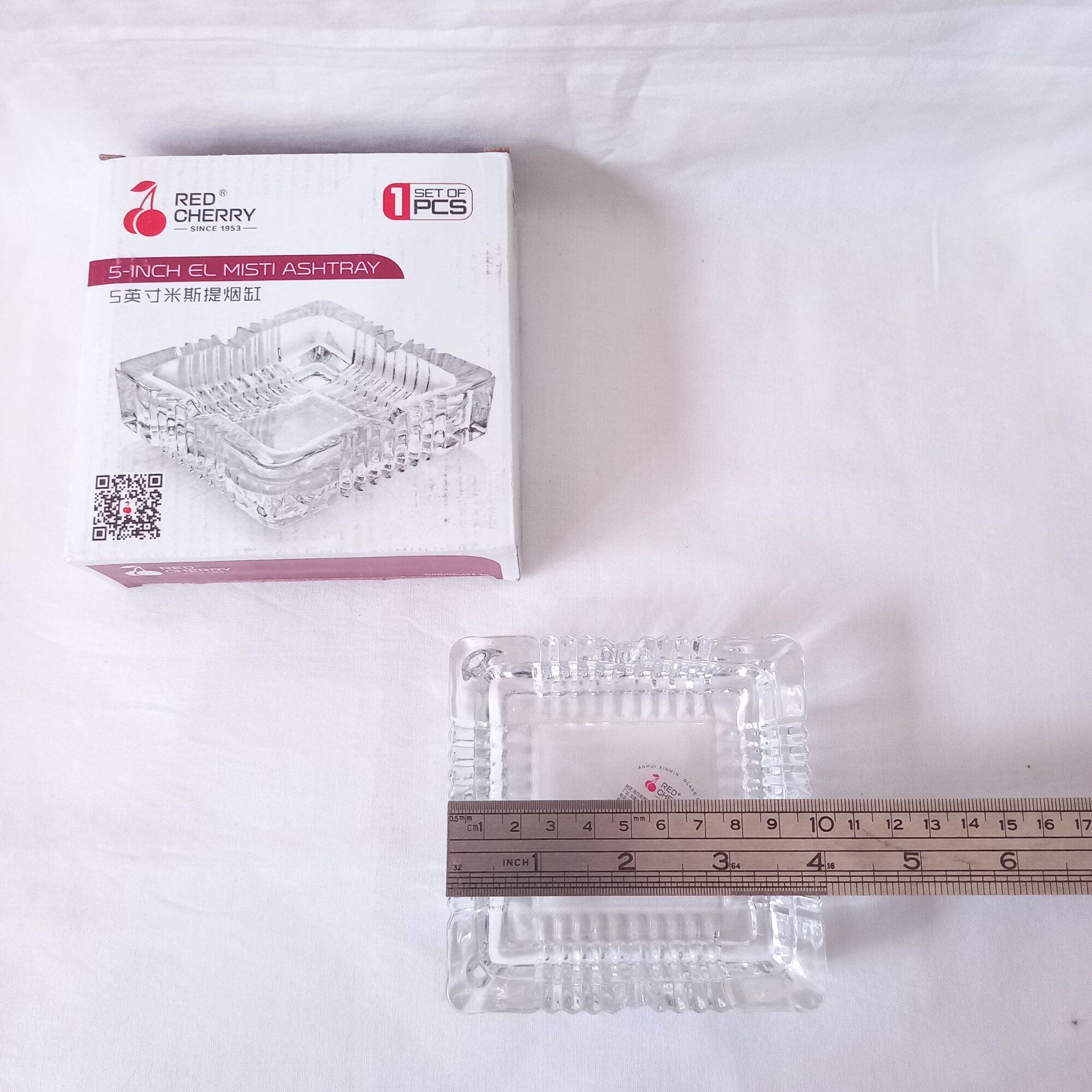 Asbak Rokok Kaca Red Cherry / Glass Cigarette Ashtray, Asbak Beling ...