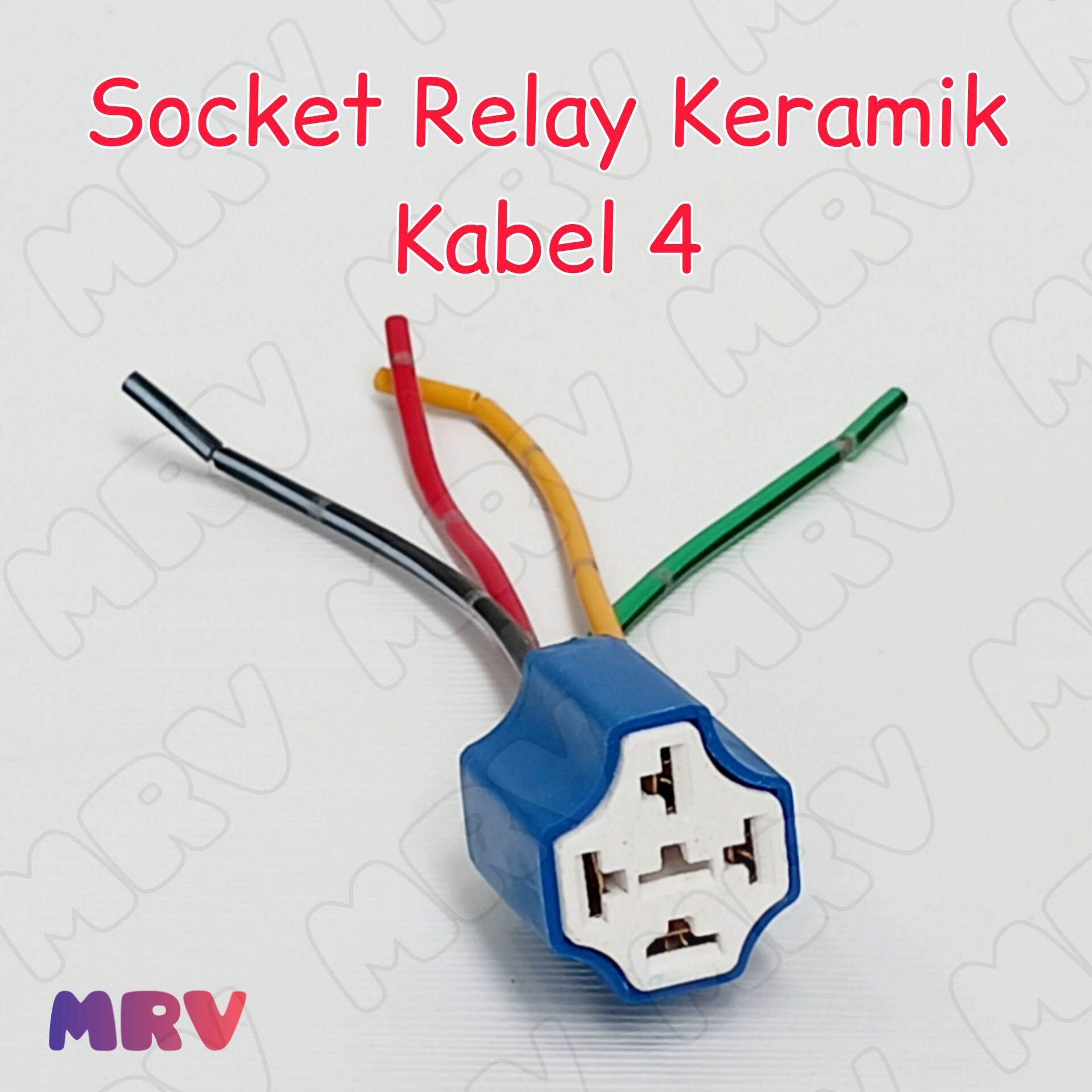 Socket Relay Keramik Kaki Kabel 4 Besar Tembaga / Soket Relay | Lazada ...