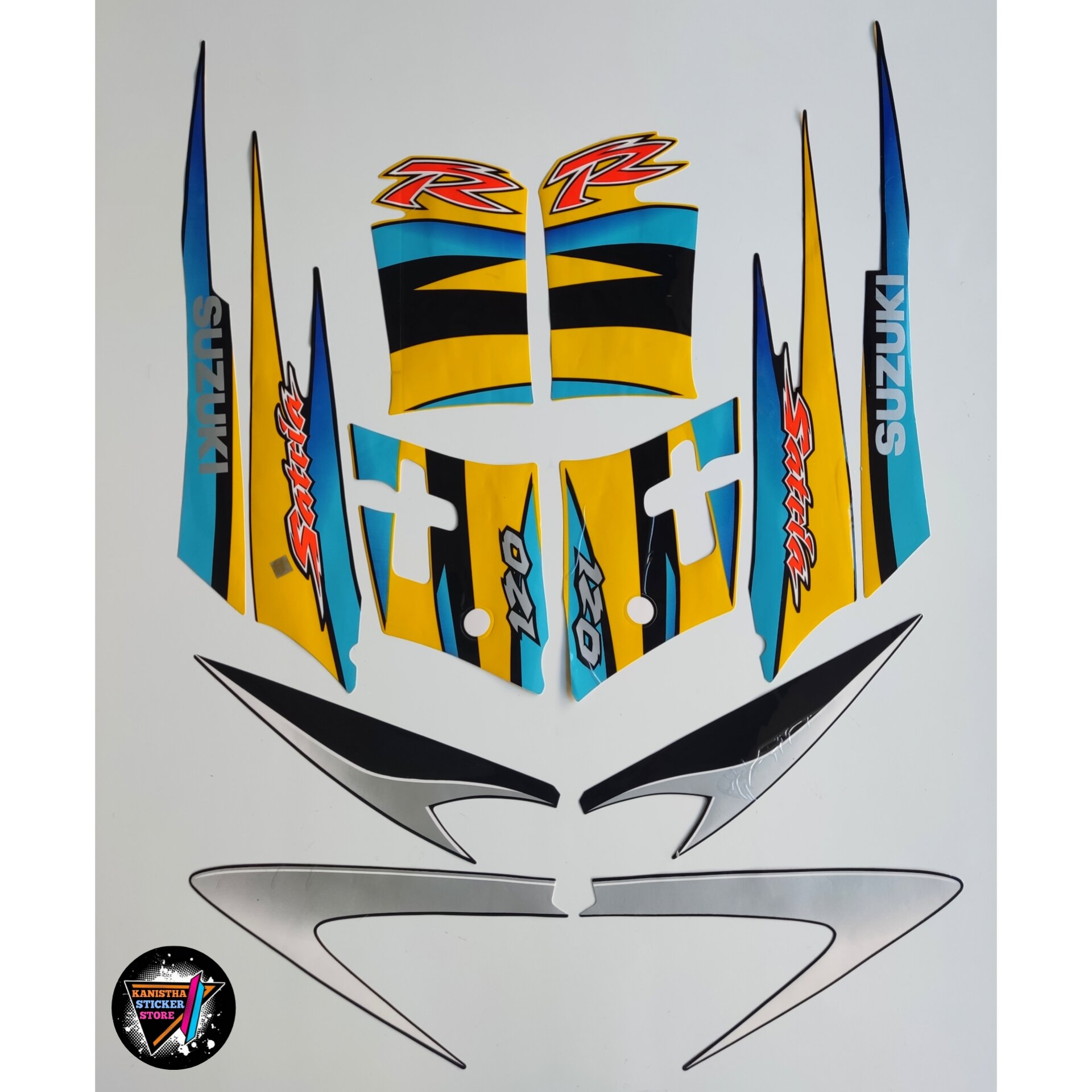 striping satria hiu tahun 2004 warna hitam kuning sticker list body ...