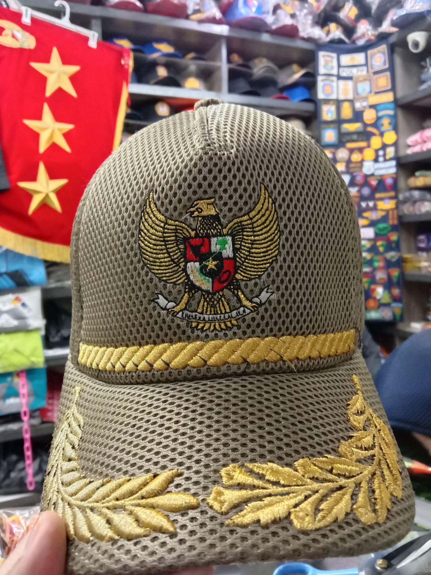 topi jaring Garuda benang emas | Lazada Indonesia