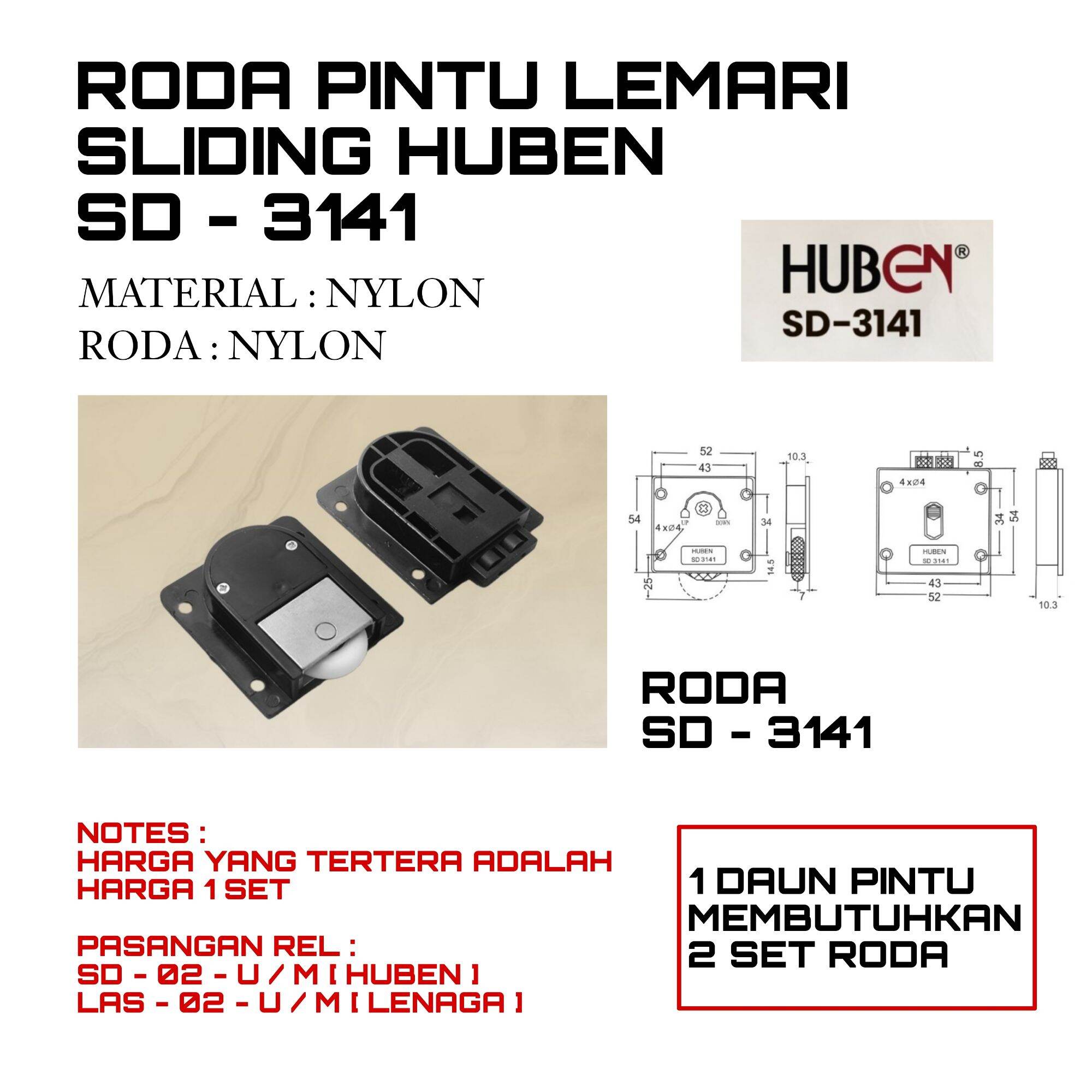 [ 1 Pintu + 1 Meter ] Rel Lemari Sliding Tanam 1 Pintu 1 Meter Rel LAS ...