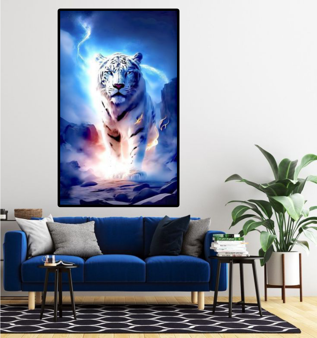 POSTER CETAK TEMA HARIMAU 054 UKURAN ( 70X100CM, 80X100CM, 100X150CM ...