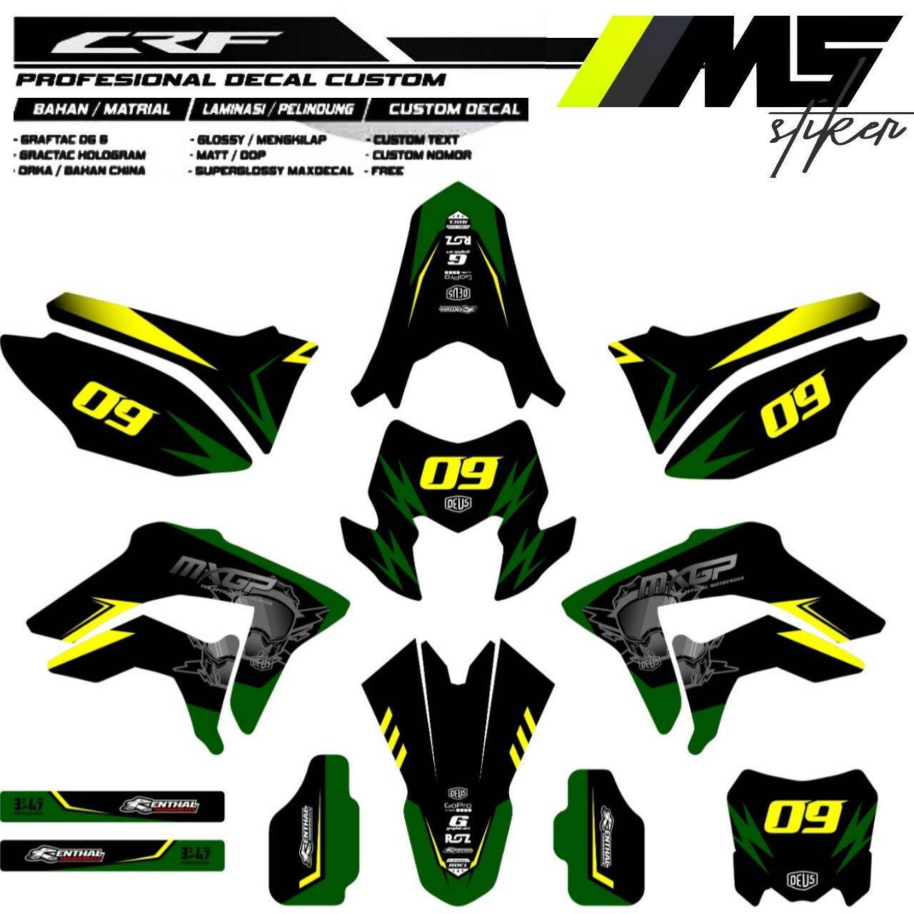Decal Sticker Striping Variasi Fullbody CRF 150 L (BISA TAMBAH NOMOR ...