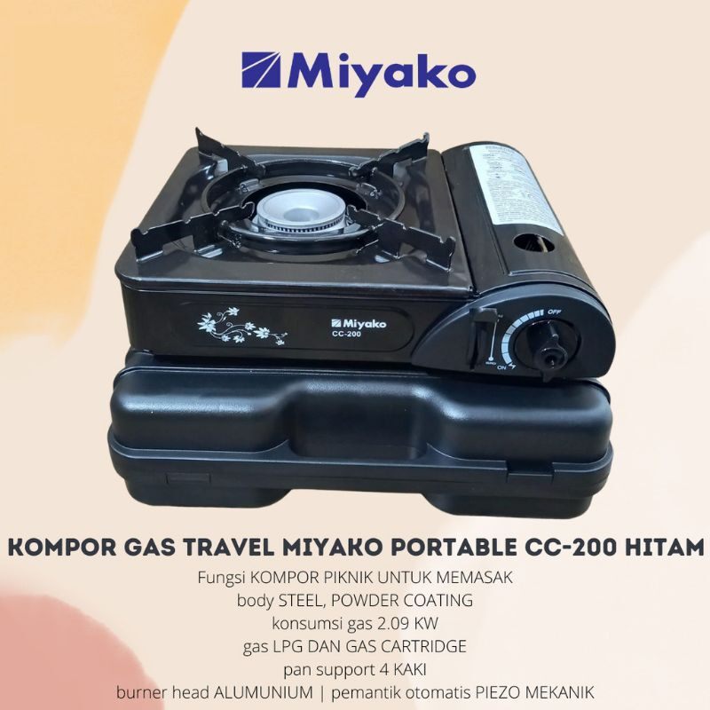 Miyako Kompor Gas Portable 1 Tungku Dapat Konsumsi Gas LPG / Gas ...