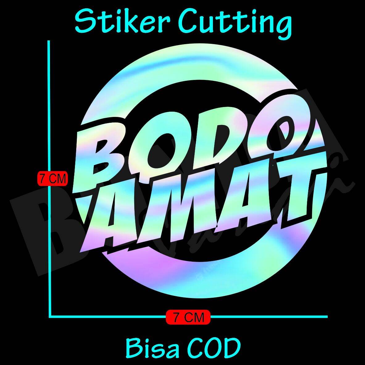 stiker cutting bodo amat sticker reflective hologram | Lazada Indonesia