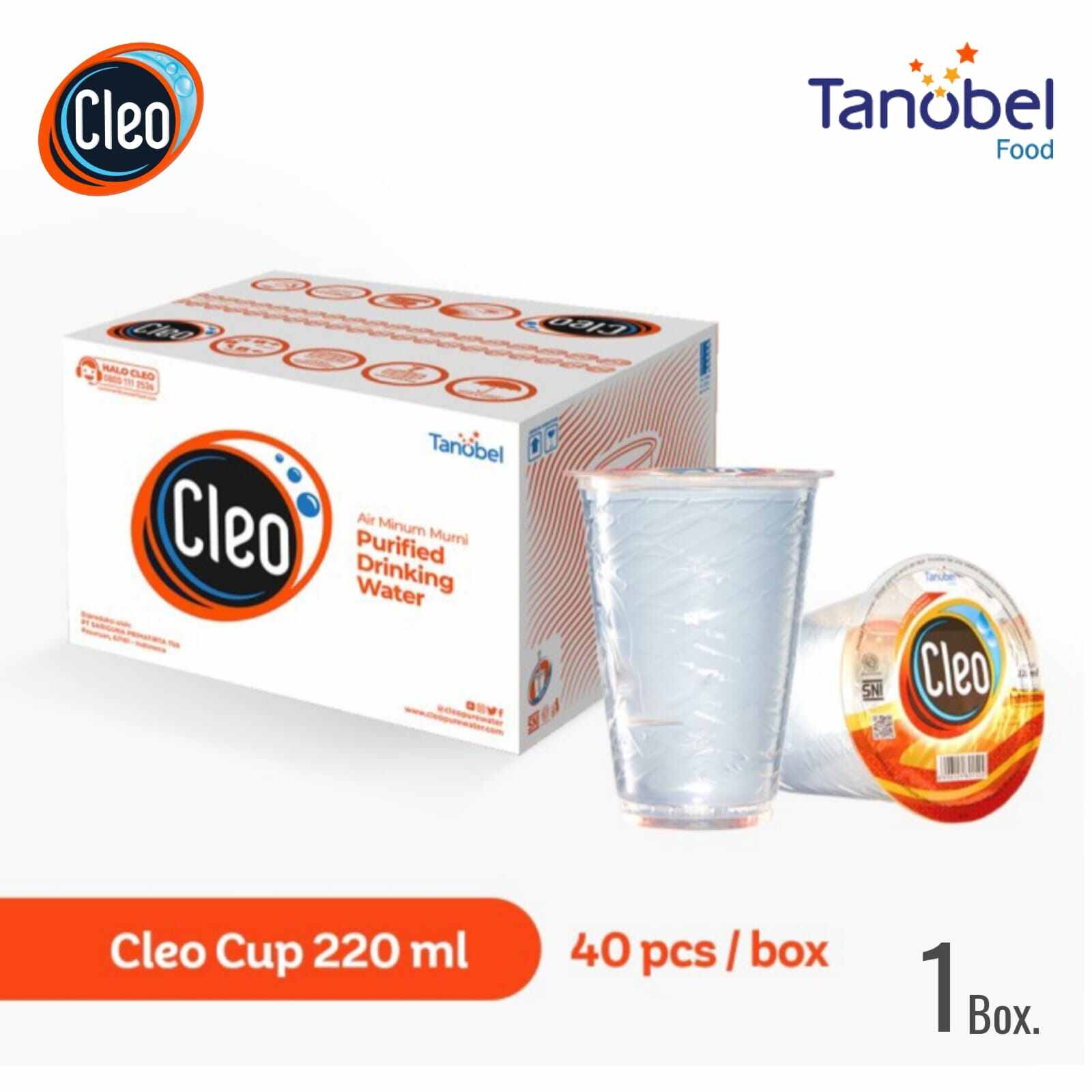 [ Air Mineral CLEO Cup 220 ml | 1 Dus | Isi 40 Pcs ] | Lazada Indonesia