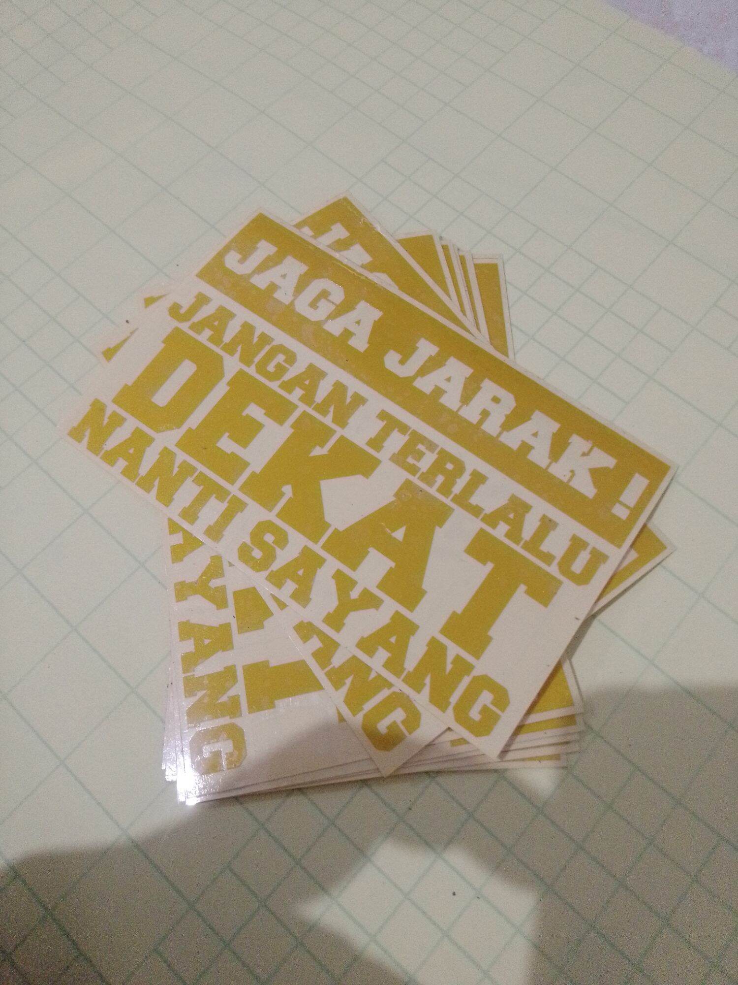cutting sticker jaga jarak | Lazada Indonesia