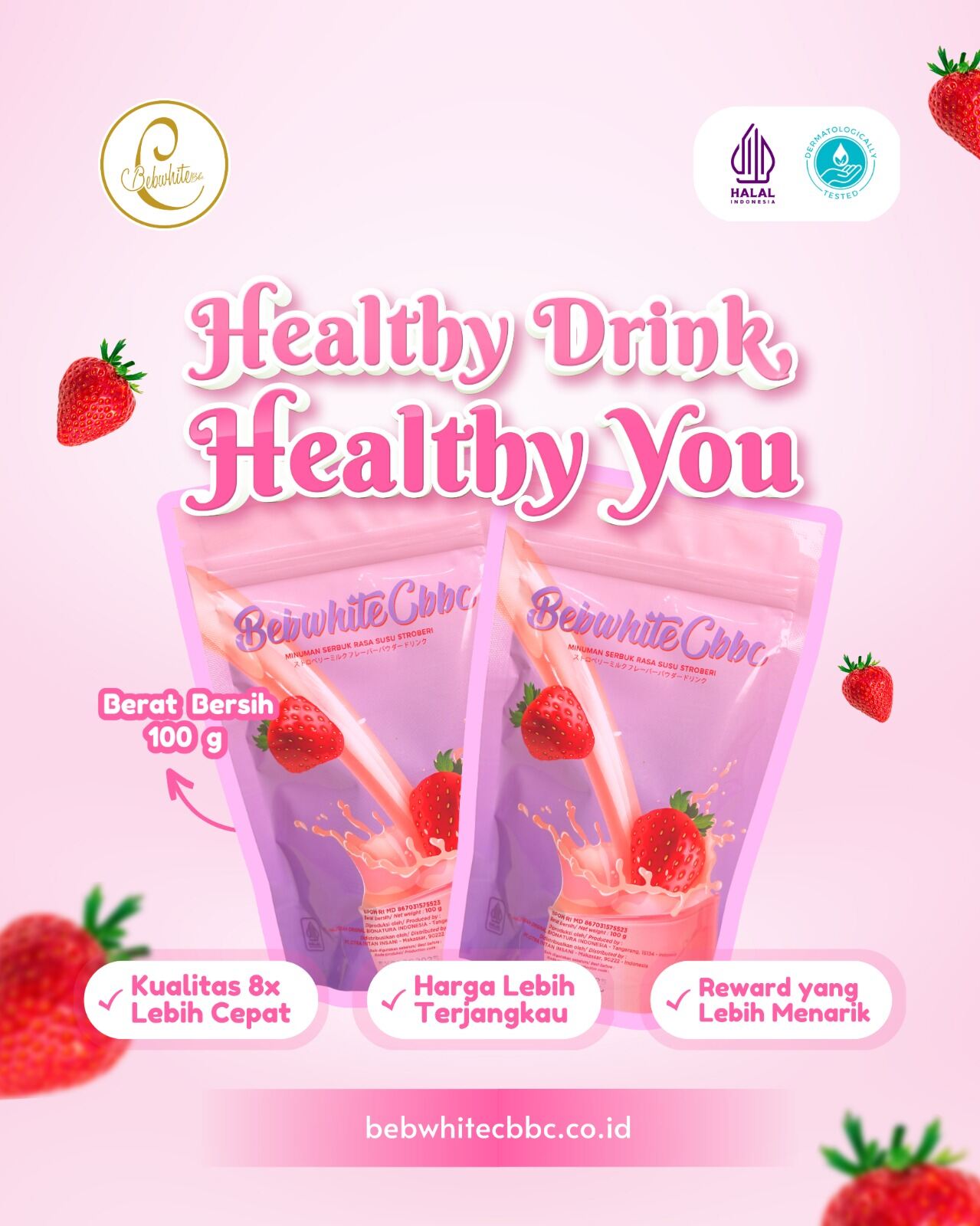 COLLAGEN BBC / SUSU RASA STRAWBERRY (Kemasan Baru Original) | Lazada ...