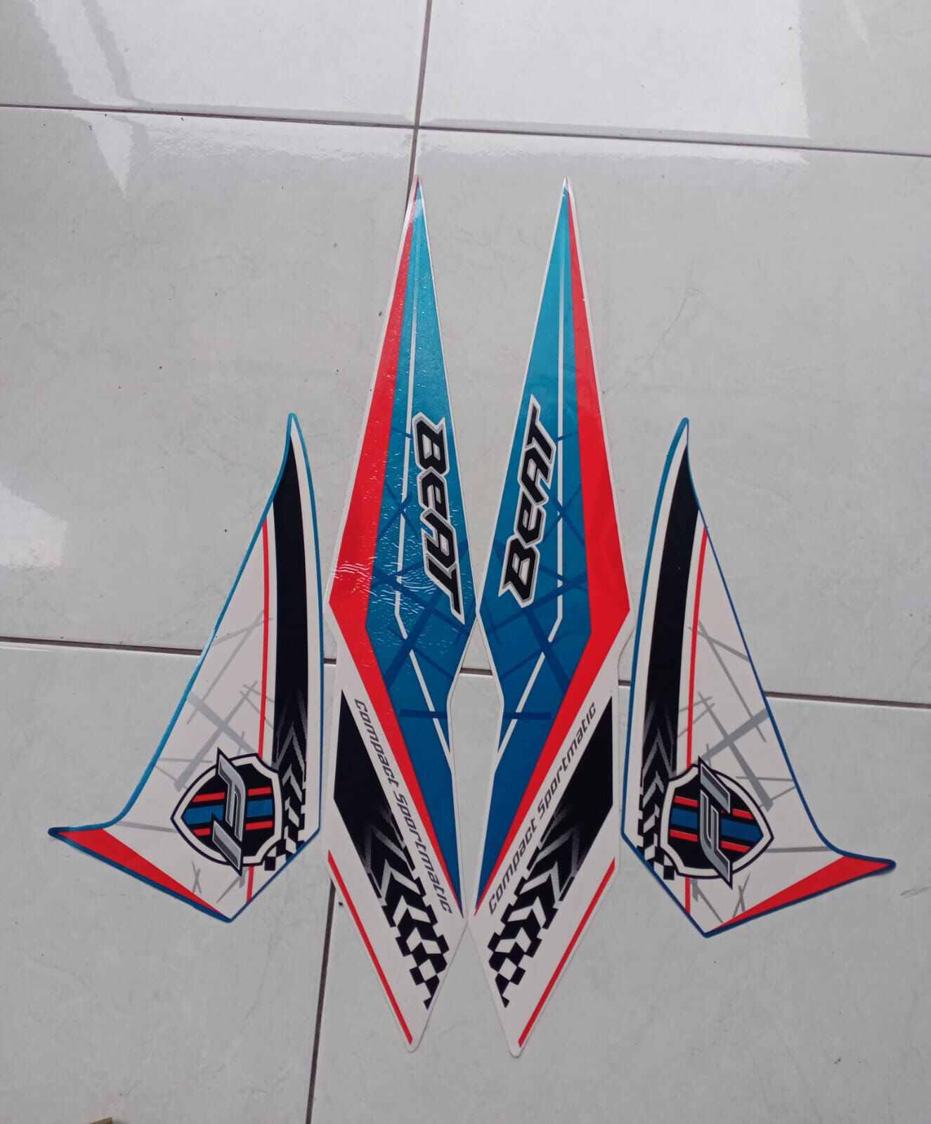 Striping Motor Honda Beat CBS F1 2016 Biru | Lazada Indonesia