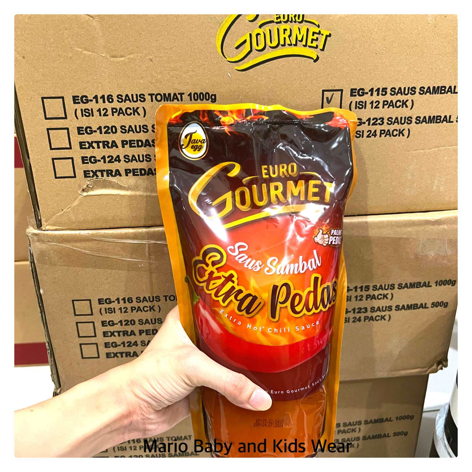 Gourmet Saus Sambal Extra Pedas 1kg x 12 pack / 1 dus / 1 Karton | Lazada Indonesia