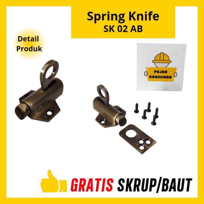 GRENDEL SPRING KNIFE KODOK CANTOLAN SELOT PENGAMAN OVERPAL TEBAL GEMBOK ...