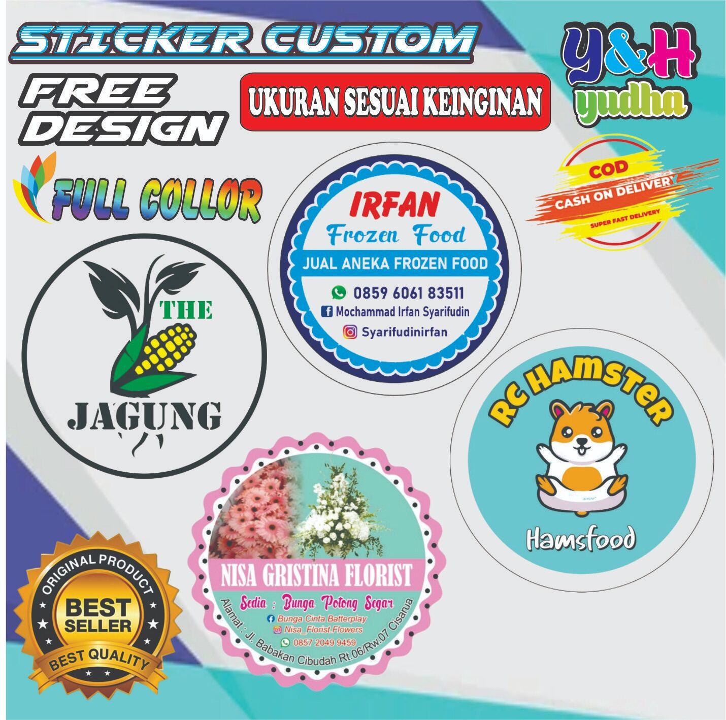 Stiker A3 / Label Produk / Stiker Custom / Stiker Label Produk Jualan ...