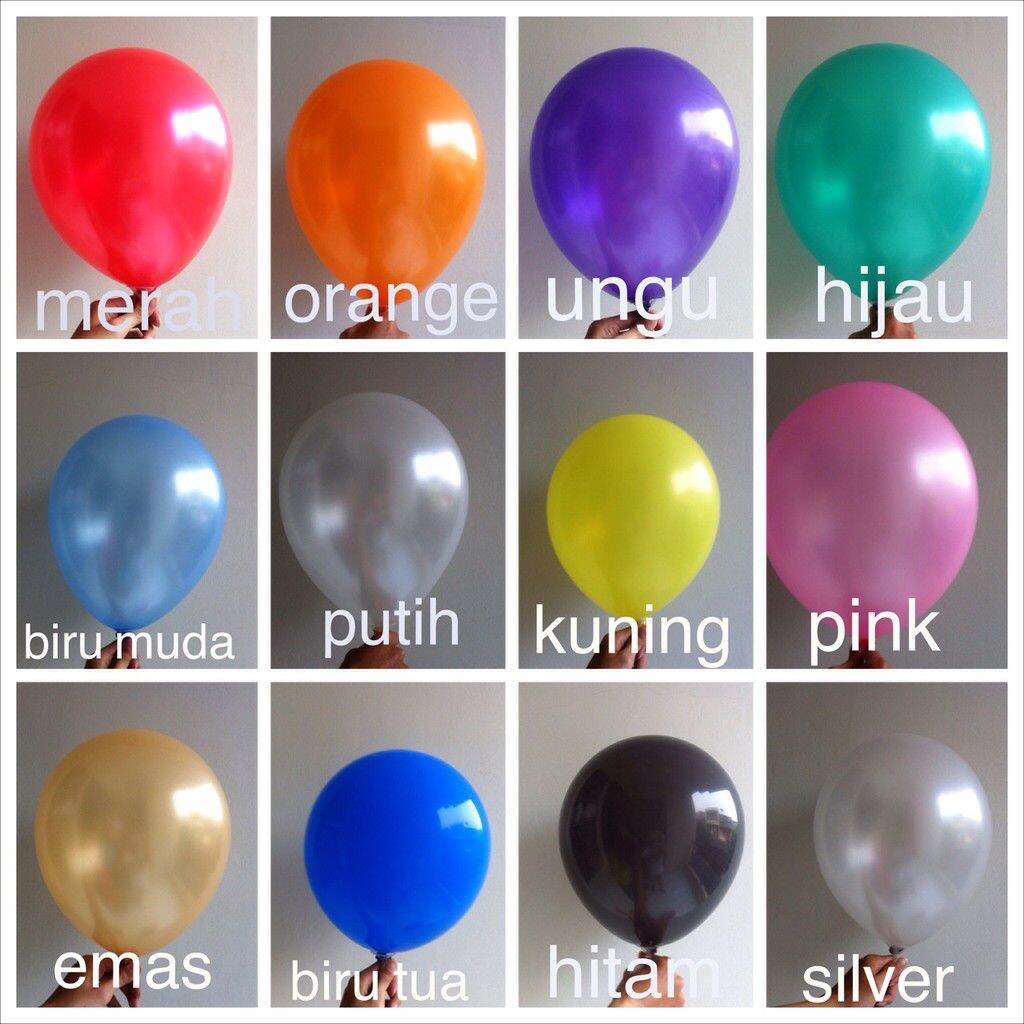 (10pc) Balon metalik 12” - balon metalic / balon latex | Lazada Indonesia