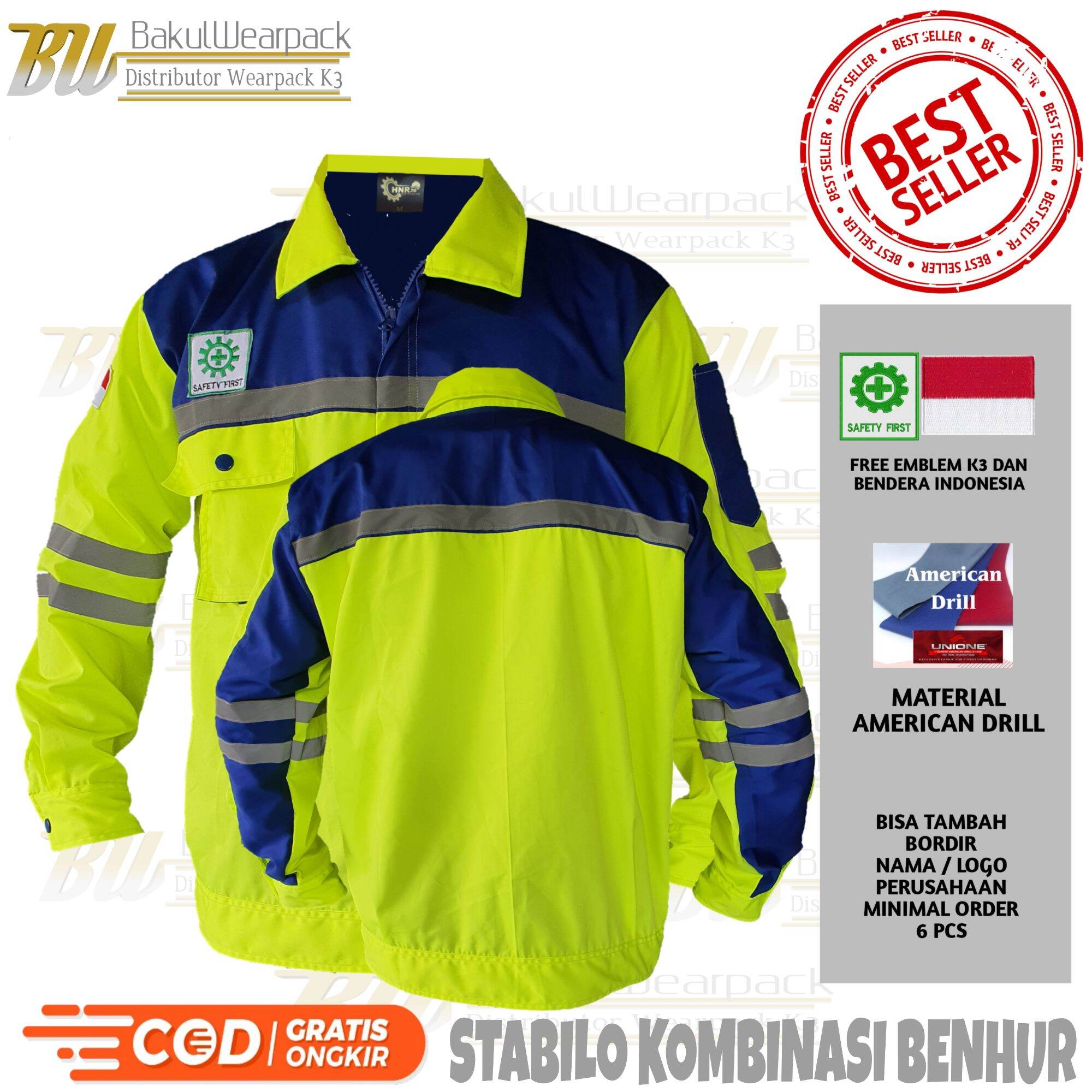 Baju Wearpack Atasan Kemeja Wearpack Safety Lengan Panjang Hijau Army ...