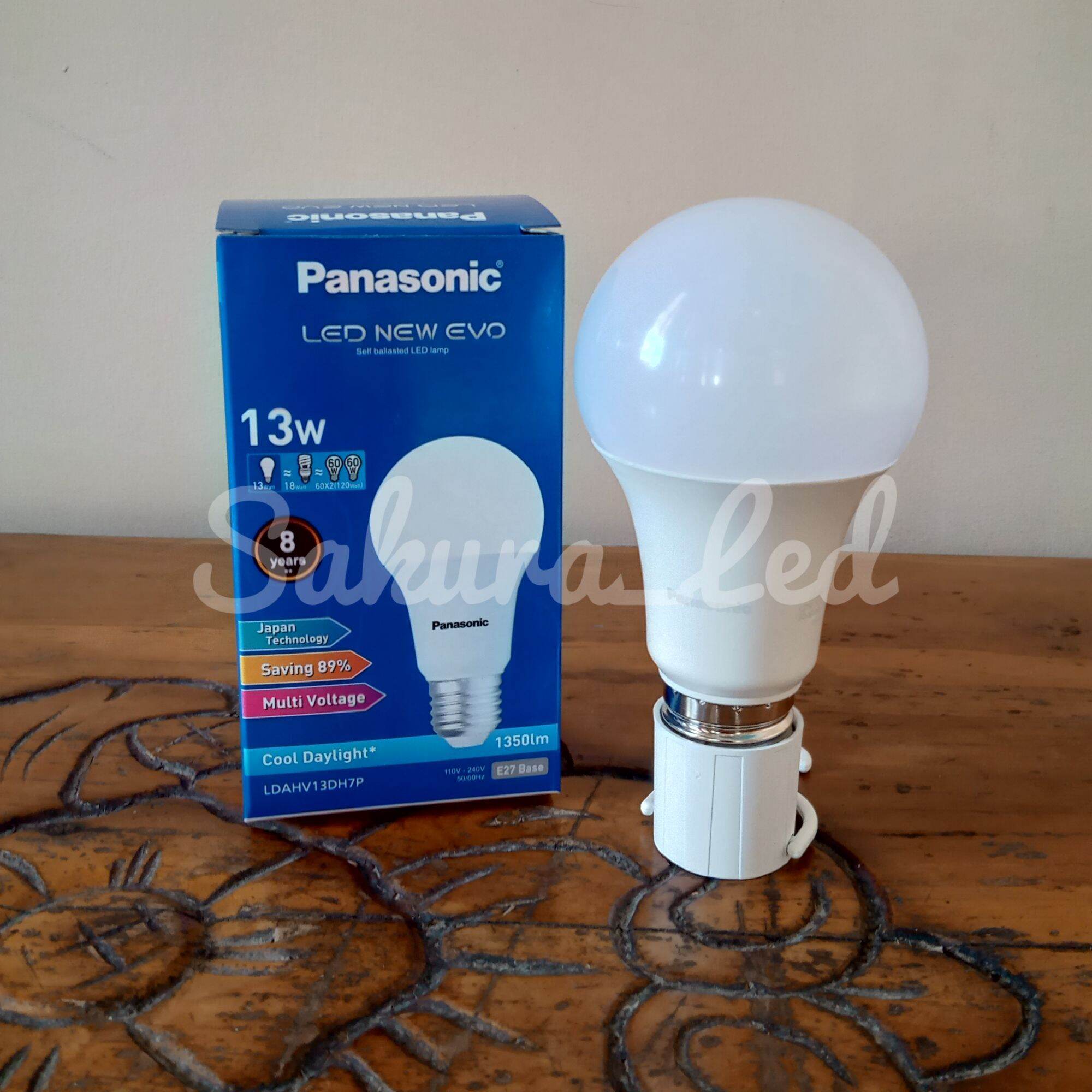 Lampu LED Panasonic New Evo 13 Watt Cahaya Putih/Lampu Panasonic New ...