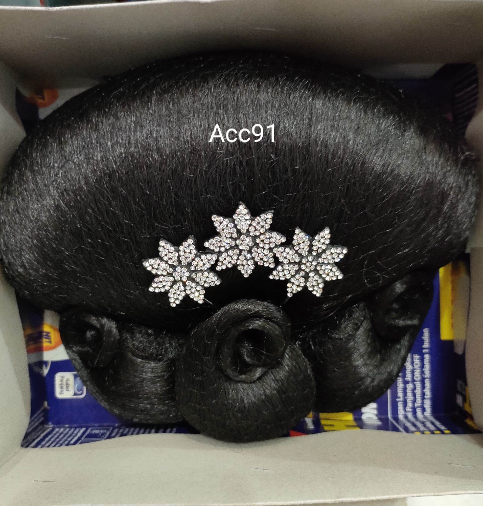 konde Dewi modern dan ukuran sedang dan tusuk konde kembang 3 semi ...