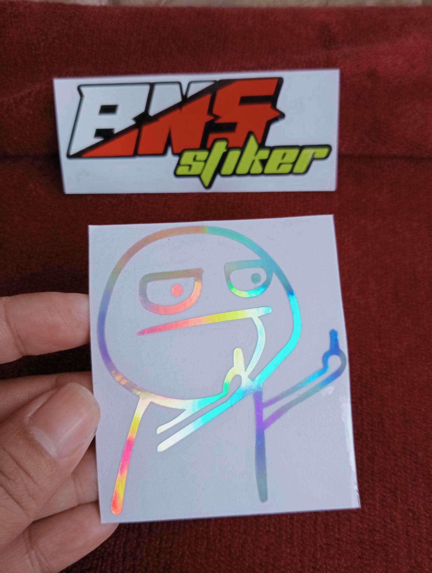 STIKER CUTTING MEME FUCEK MIDLE FINGER | Lazada Indonesia