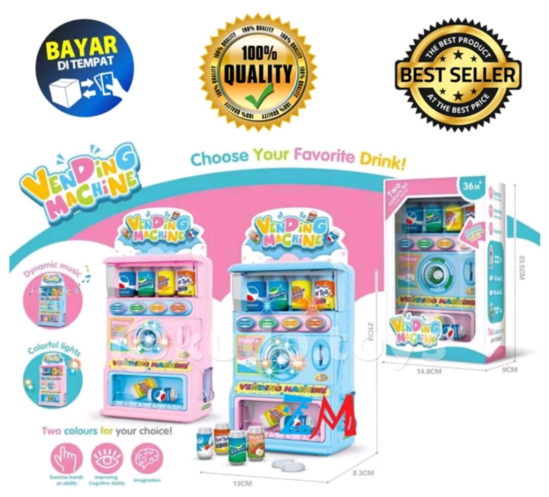 Mainan Anak Vending Machine Drink Mini Murah - Mesin Minuman Otomatis ...