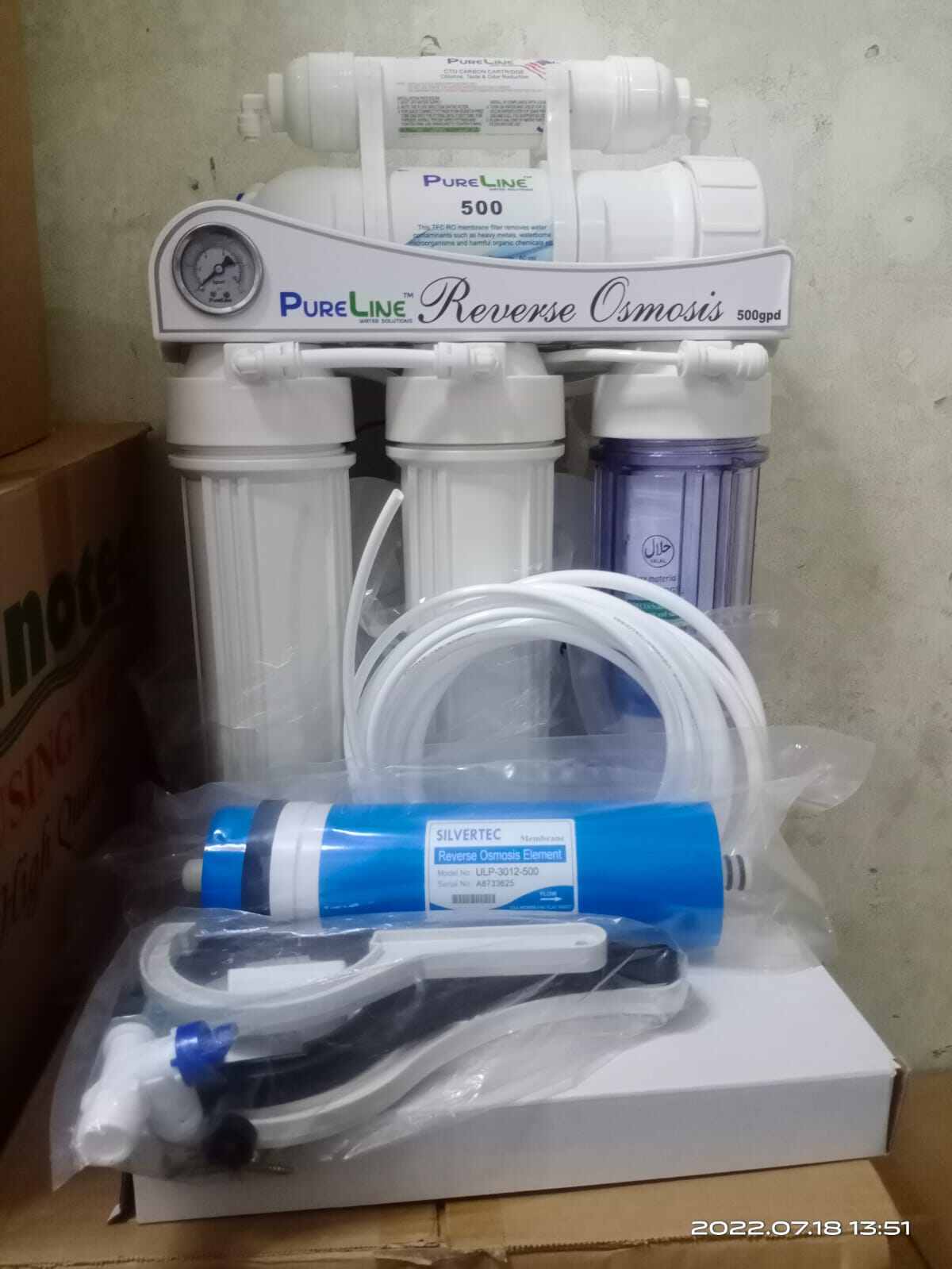 MESIN RO 500 GPD FILTER REVERSE OSMOSIS MICRON 500 GPD 5 STEP | Lazada ...