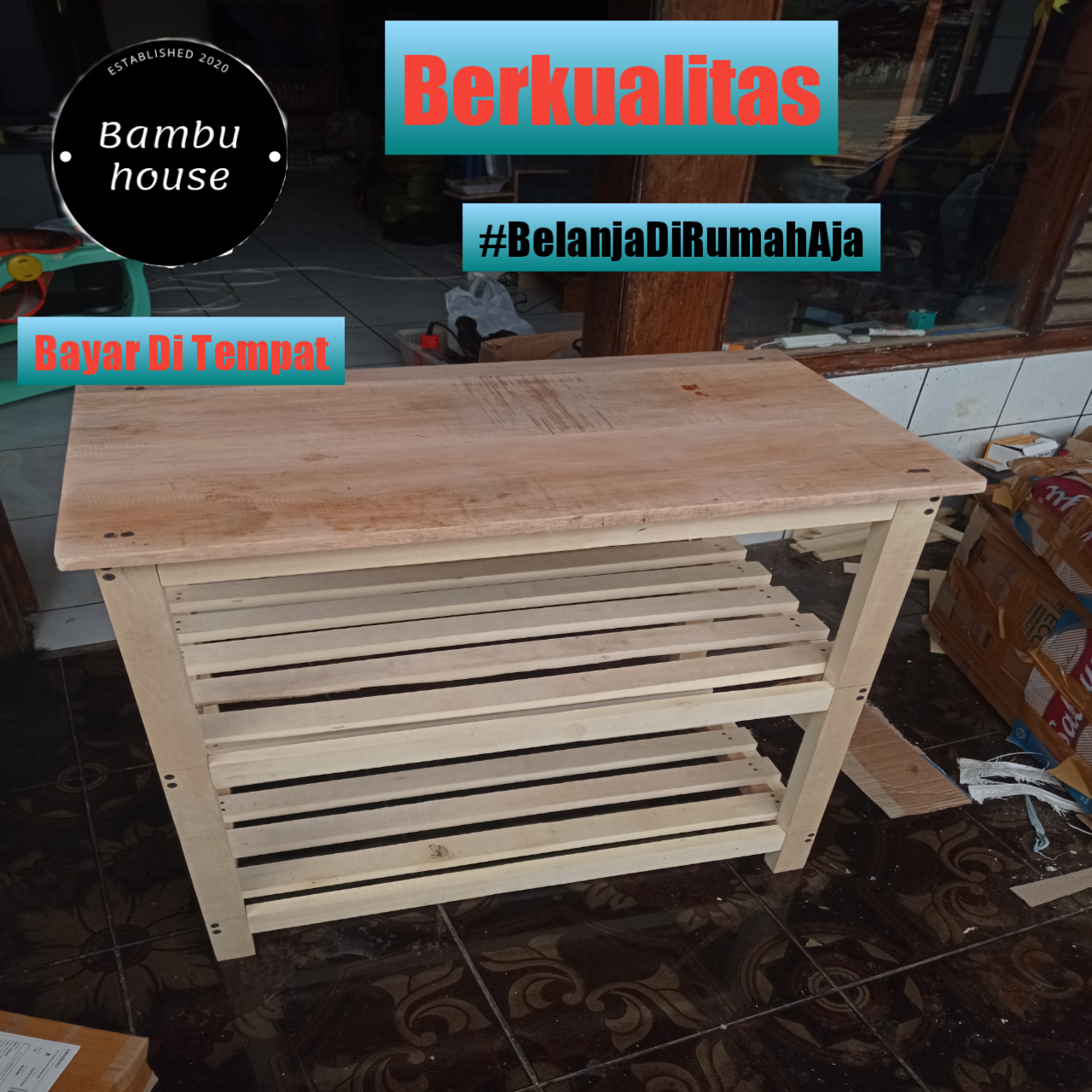 Rak Meja Aquarium kayu 3Susun minimalis | Rak Aquascape | Lazada Indonesia