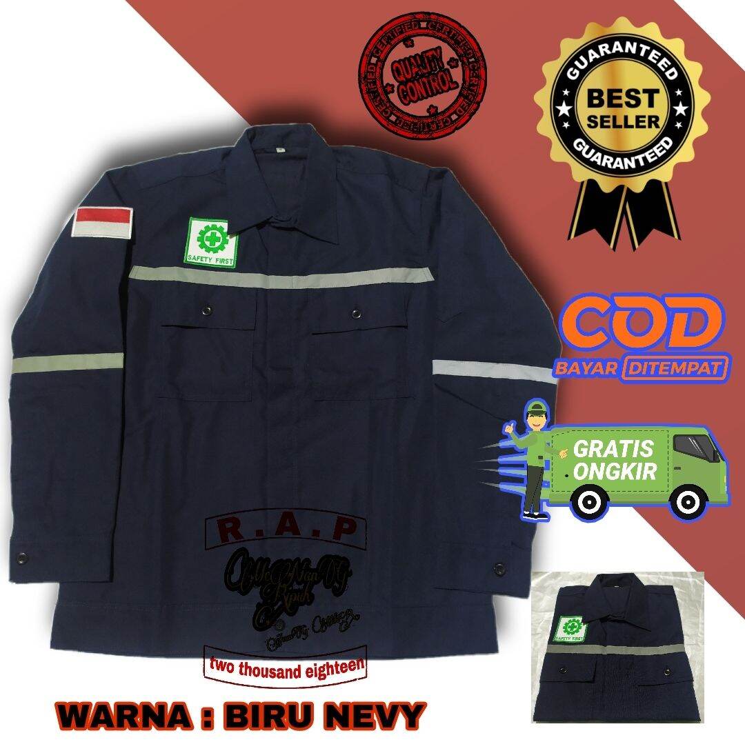 WEARPACK PROYEK SAFETY / BAJU KERJA BENGKEL / LAS / TEKHNISI / PABRIK ...