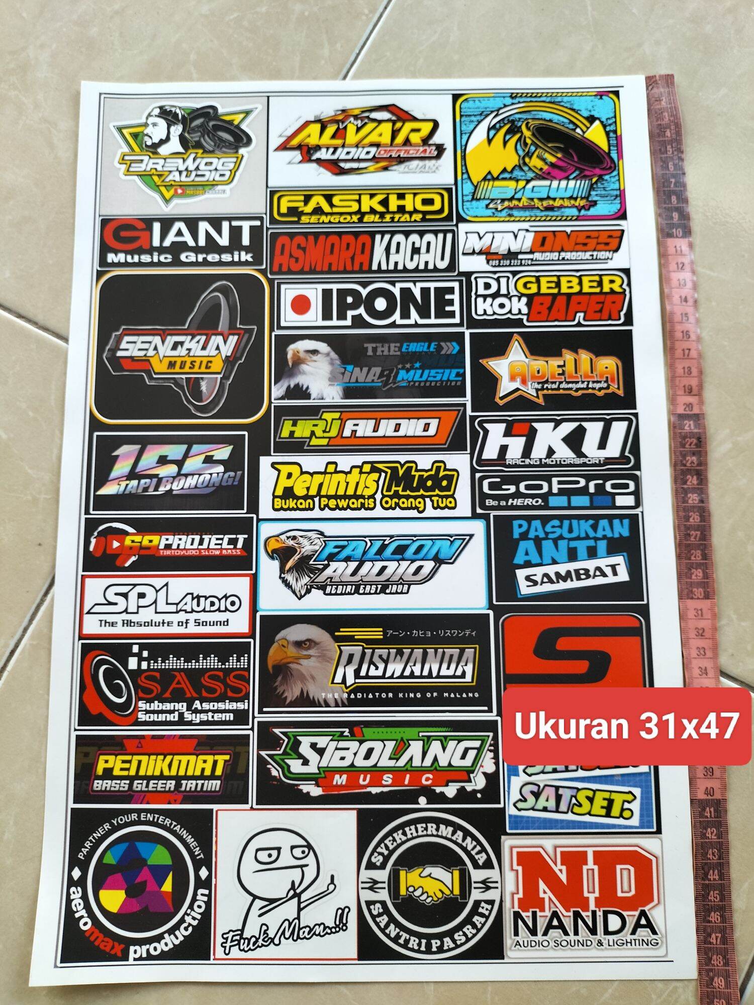 Stiker Sound | Stiker 1 Lembar | Stiker Pack Ukuran 31cmx47cm | Lazada ...