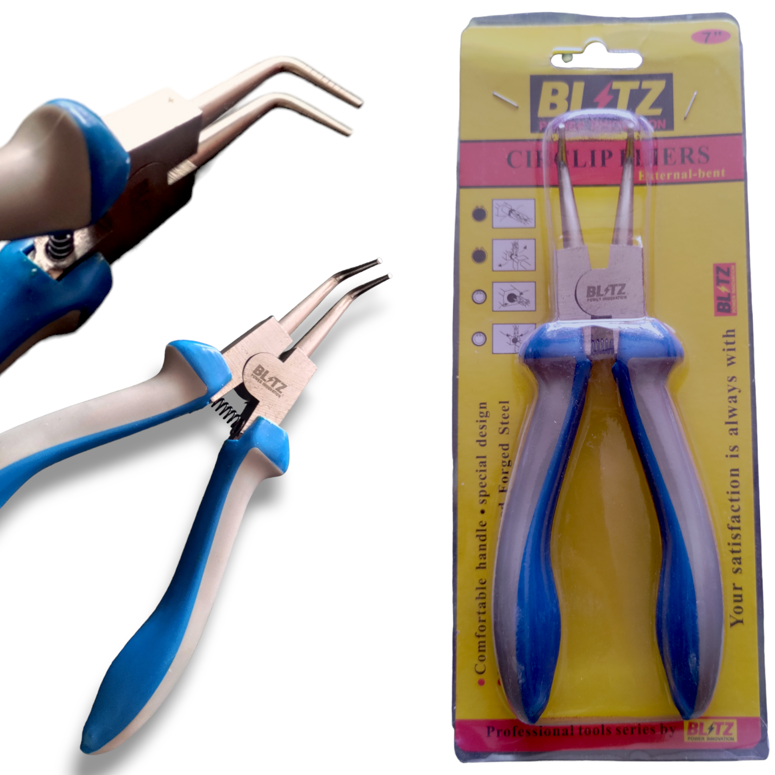 BLITZ tang circlip 7 inch bengkok tang snep ring tang spi bengkok 7 ...