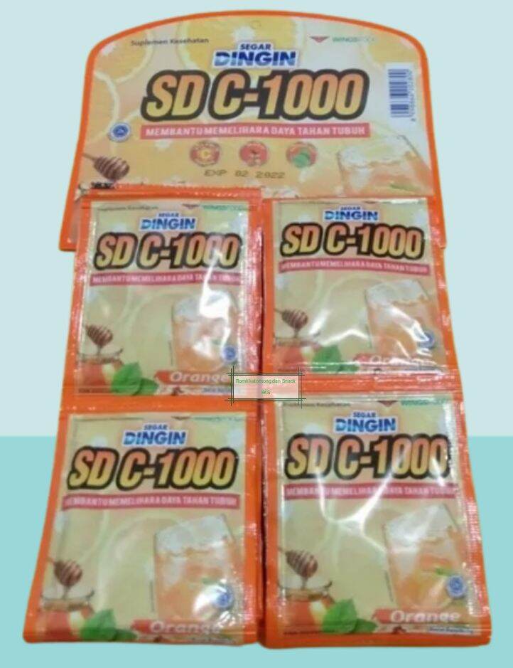 Segar Dingin C 1000 Suplemen Vitamin Daya Tahan Tubuh 12 Sachet X 7 ...