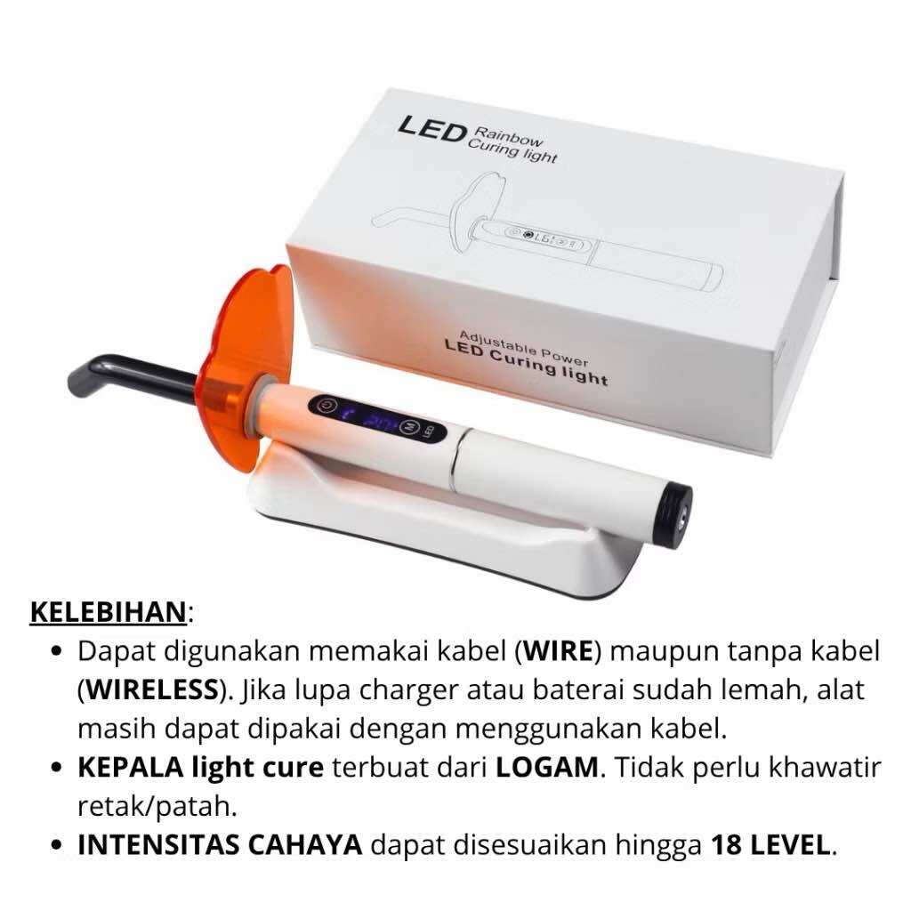 Laser Behel LED Rainbow New Edition Curing Light Dental Gigi Lightcure ...