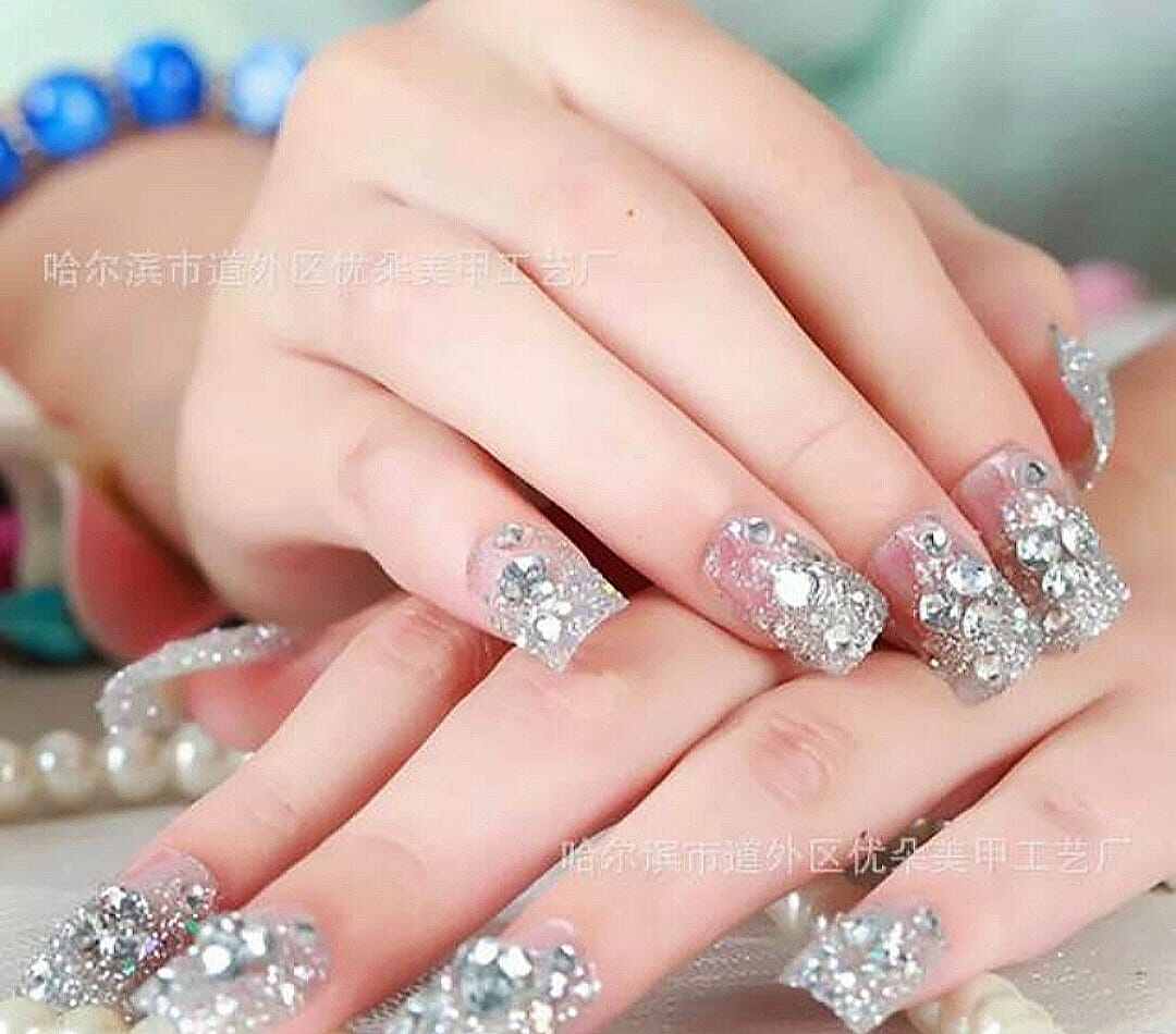 24 pcs kuku palsu 3d kuku pengantin | Lazada Indonesia