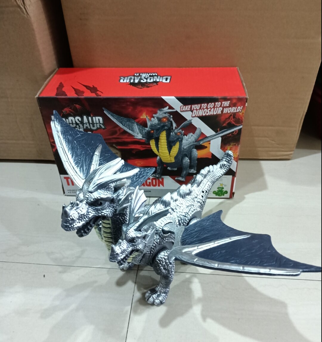 Mainan Anak Naga Dragon 3kepala | Lazada Indonesia