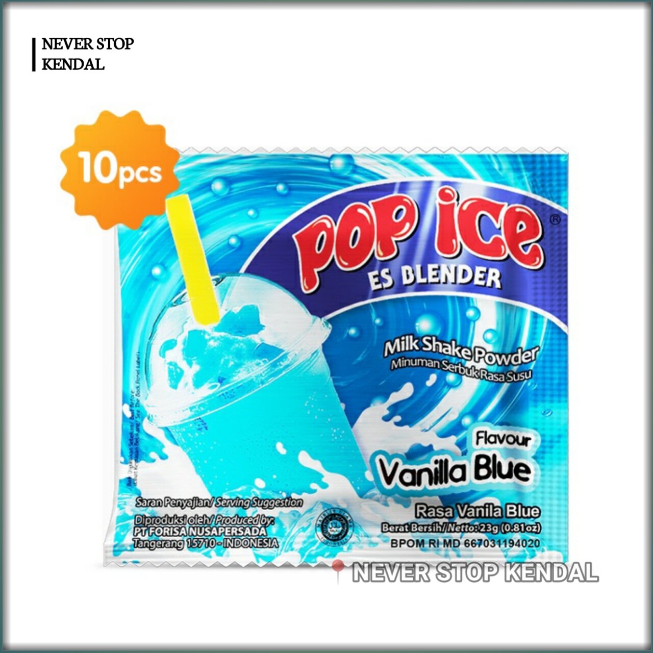 Pop Ice Vanilla Blue 1 Renceng isi 10 Sachet | Lazada Indonesia