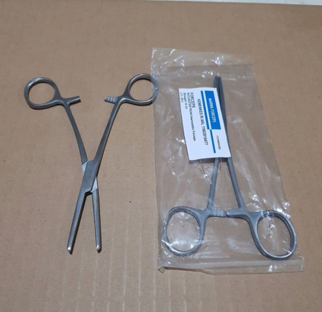 Pean Haemostatic Forceps 14cm Lurus & Bengkok / Klem Arteri Pean ...