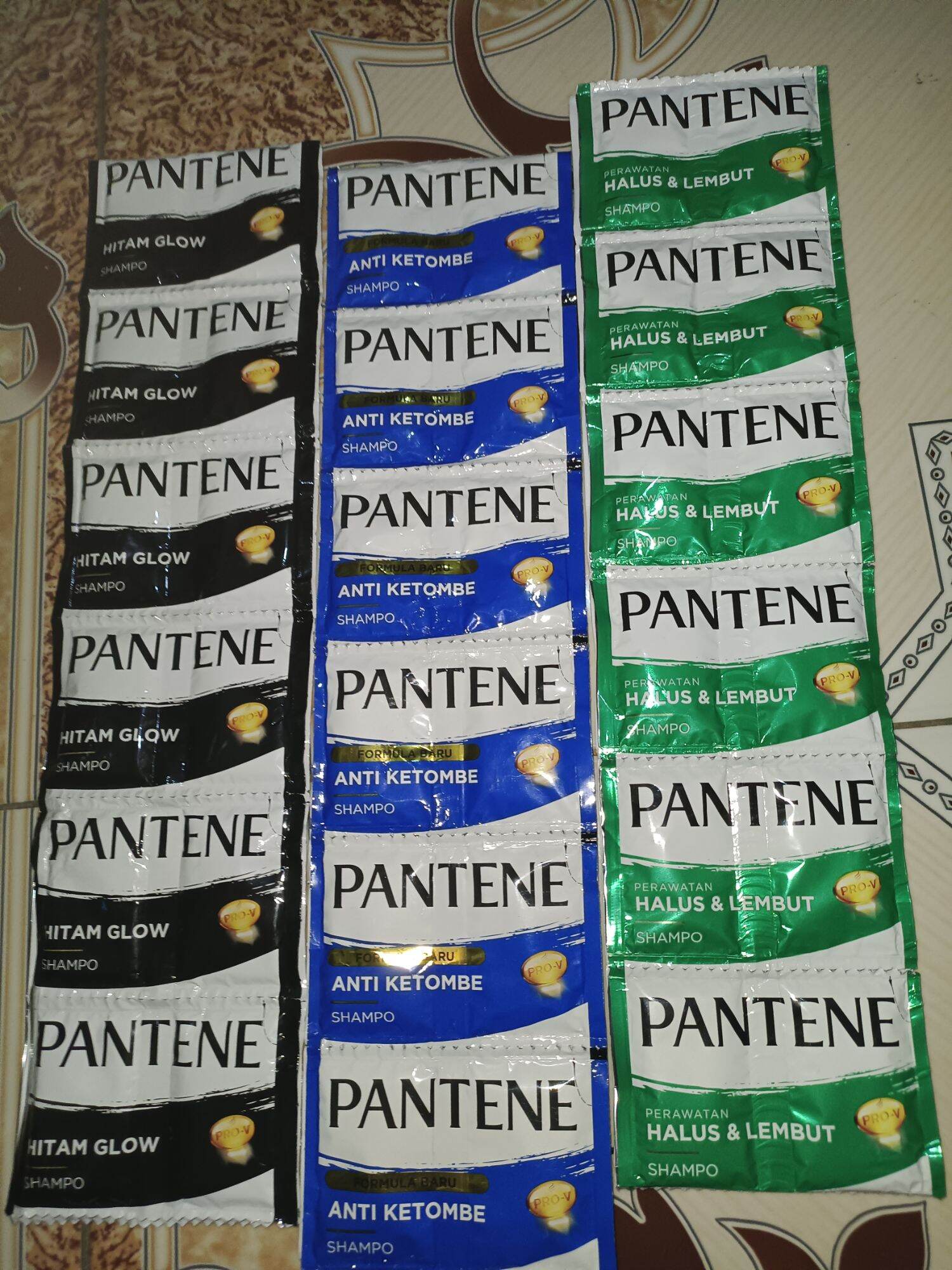SAMPO PANTENE SACHET 1 RENCENG-pantene sachet anti ketombe isi 10 ml x ...