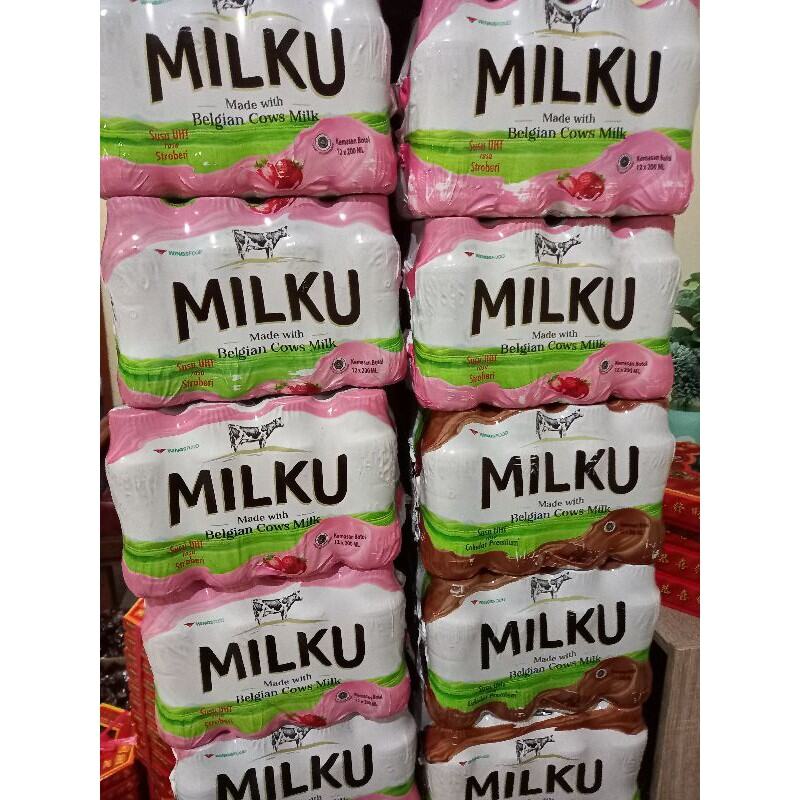 Milku Susu UHT 1 Krat isi 12 botol 200ml | Lazada Indonesia