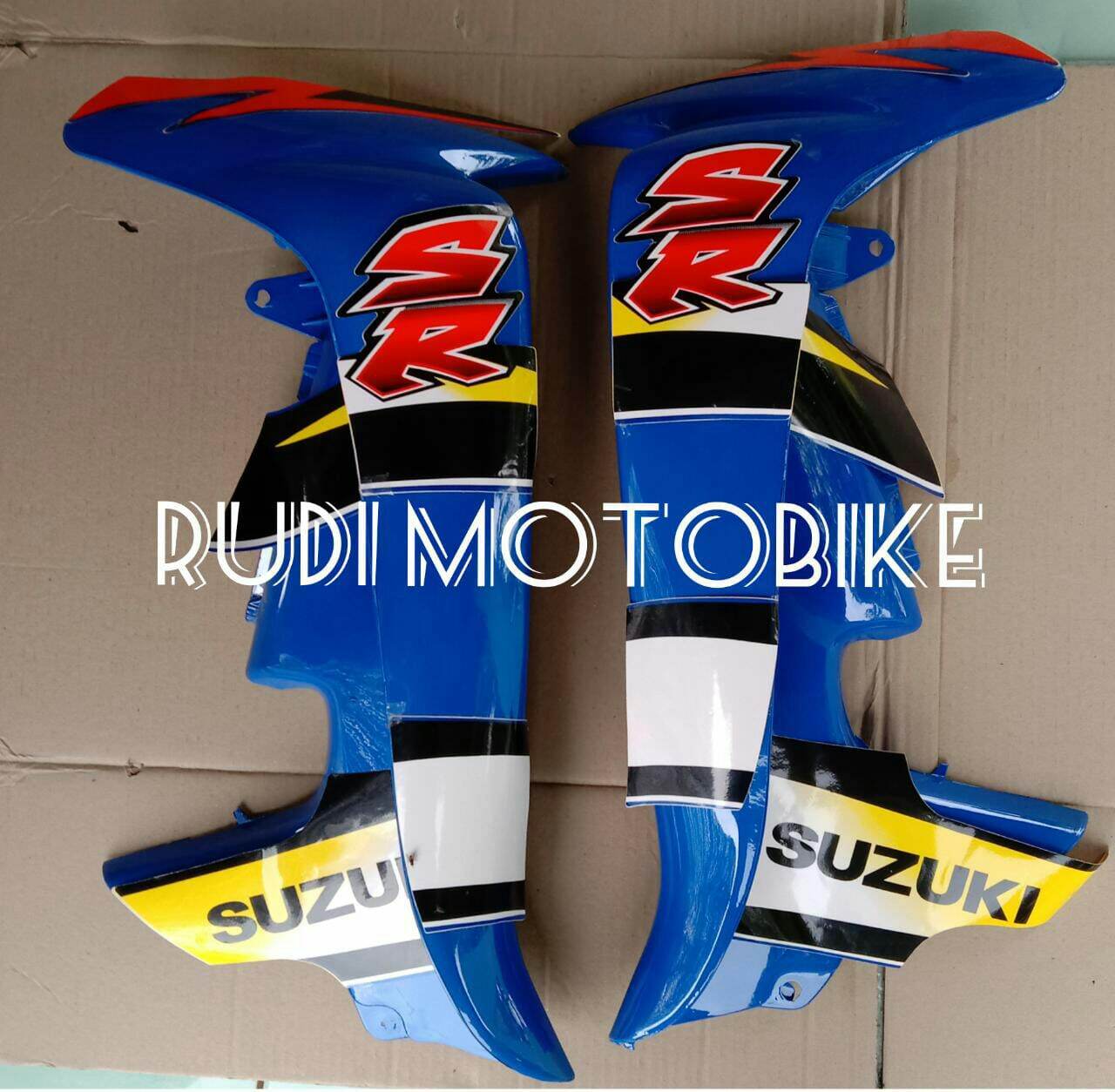 SAYAP PLUS STIKER SUZUKI SMASH LAMA SR 110 WARNA BIRU | Lazada Indonesia
