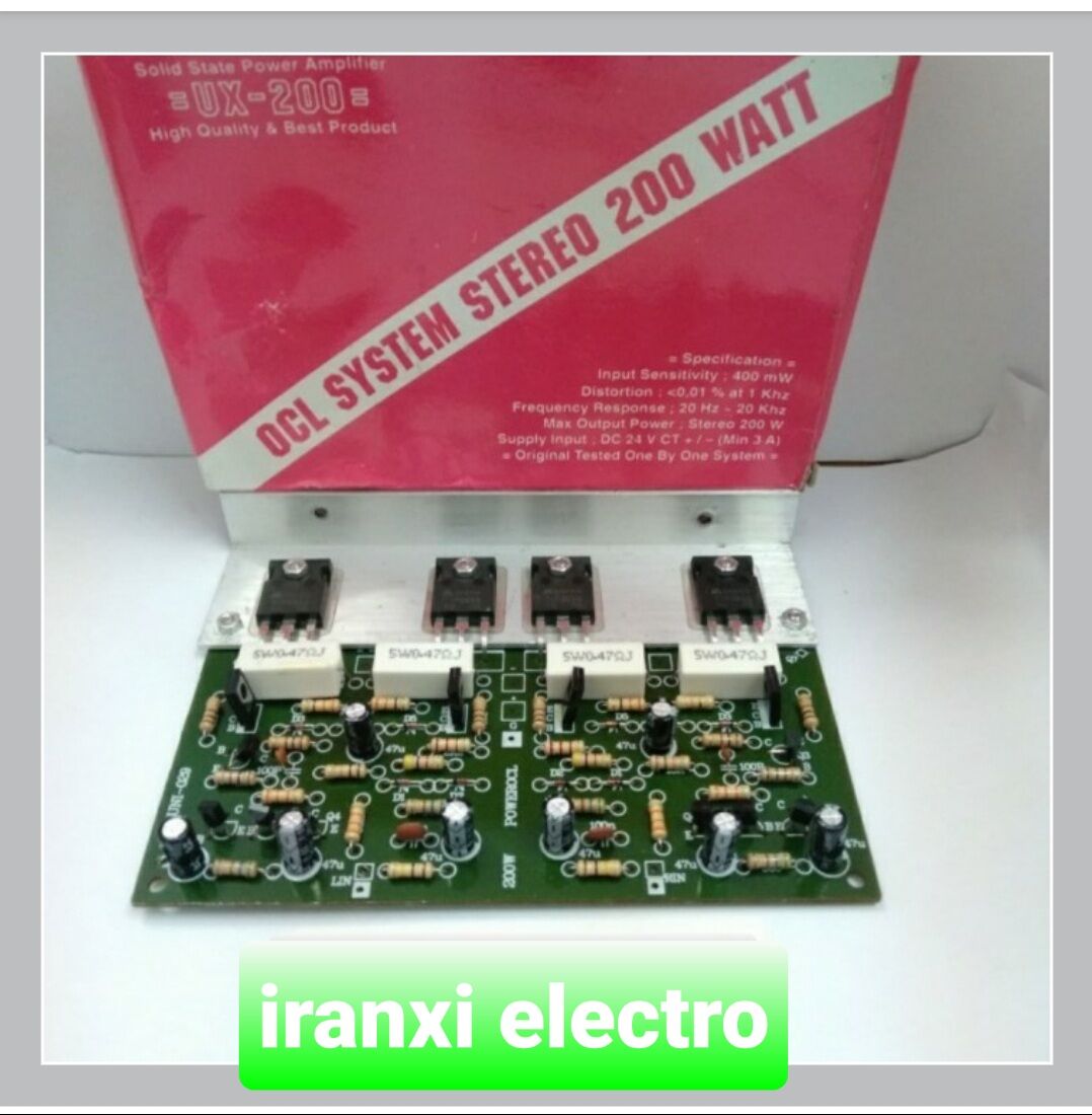 kit power amplifier stereo 200 watt ux 200 | Lazada Indonesia