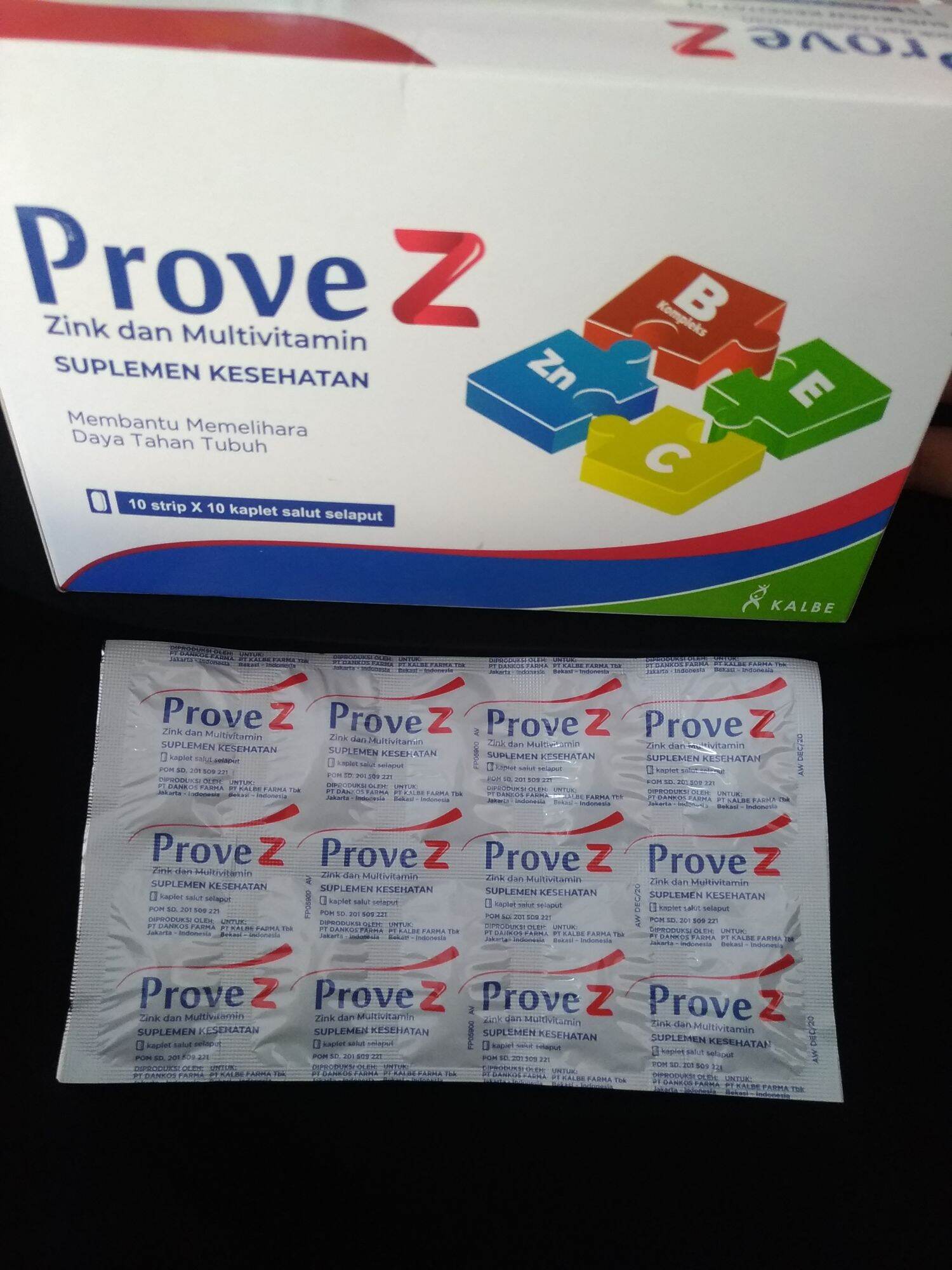 prove Z multivitamin dengan zink zinc per 1 strip isi 10 tablet ...