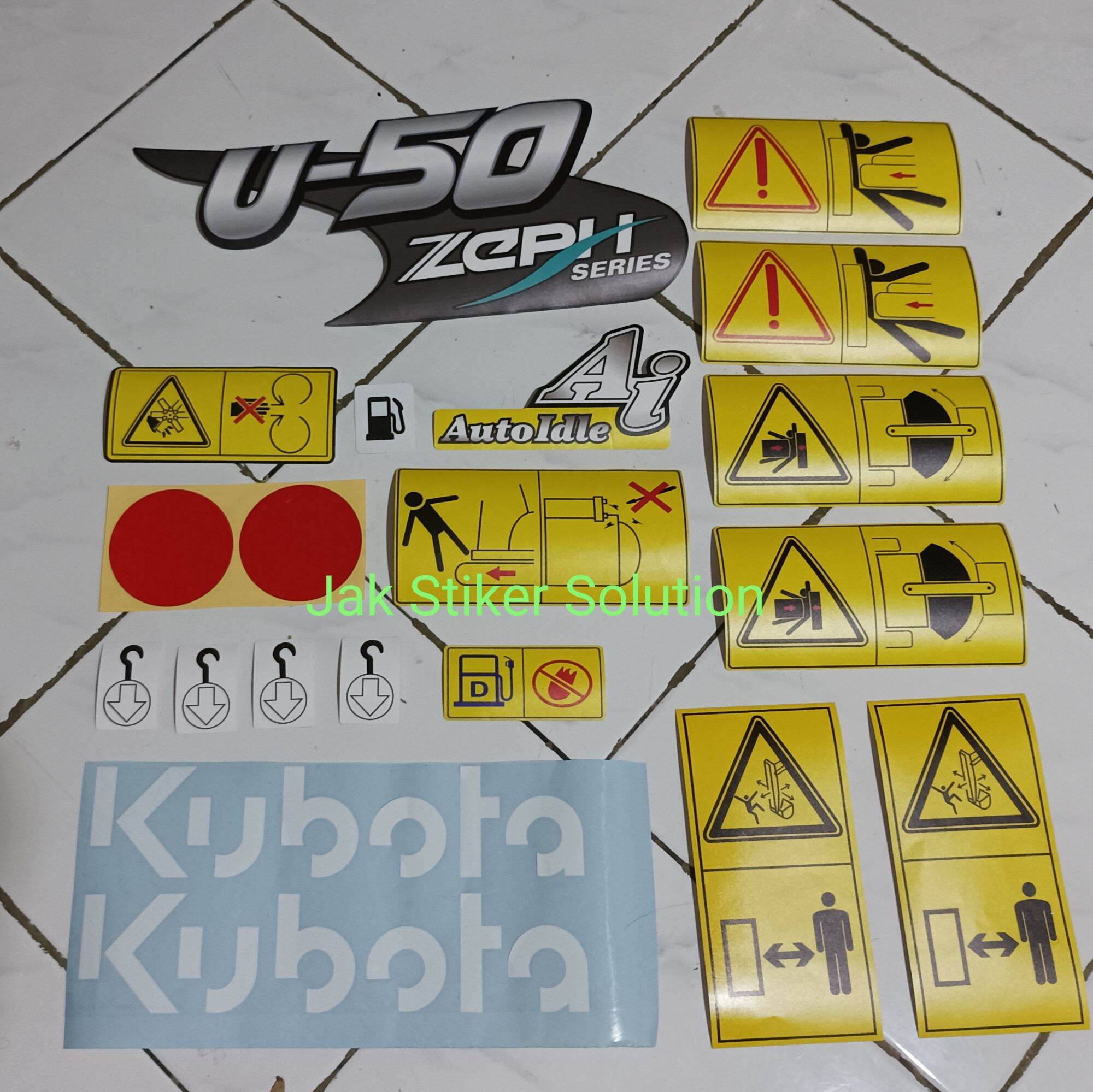 Stiker Kubota U-50 Sticker Alat Berat Excavator | Lazada Indonesia