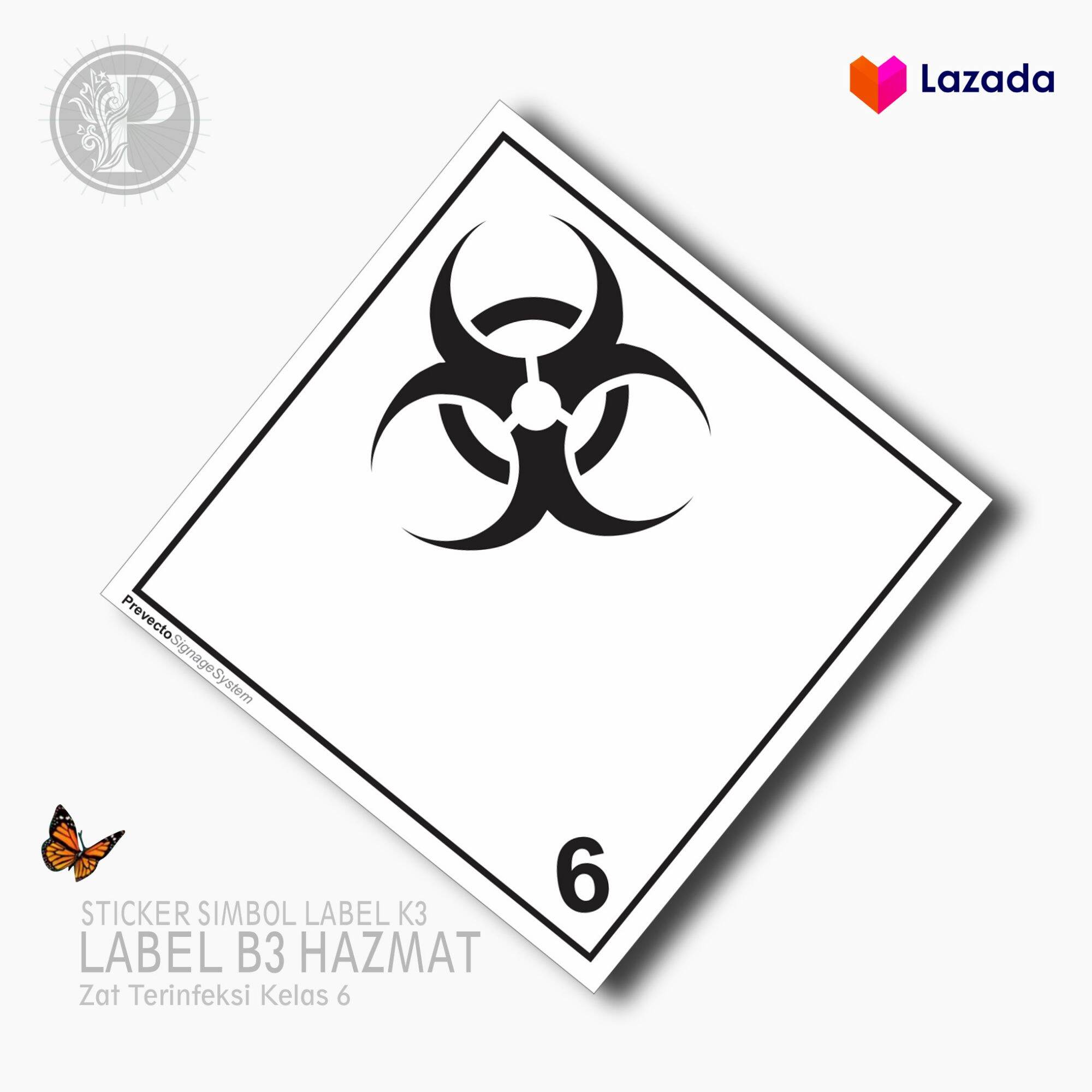 STICKER SIMBOL LABEL K3 LIMBAH B3 HAZMAT ZAT TERINFEKSI | Lazada Indonesia