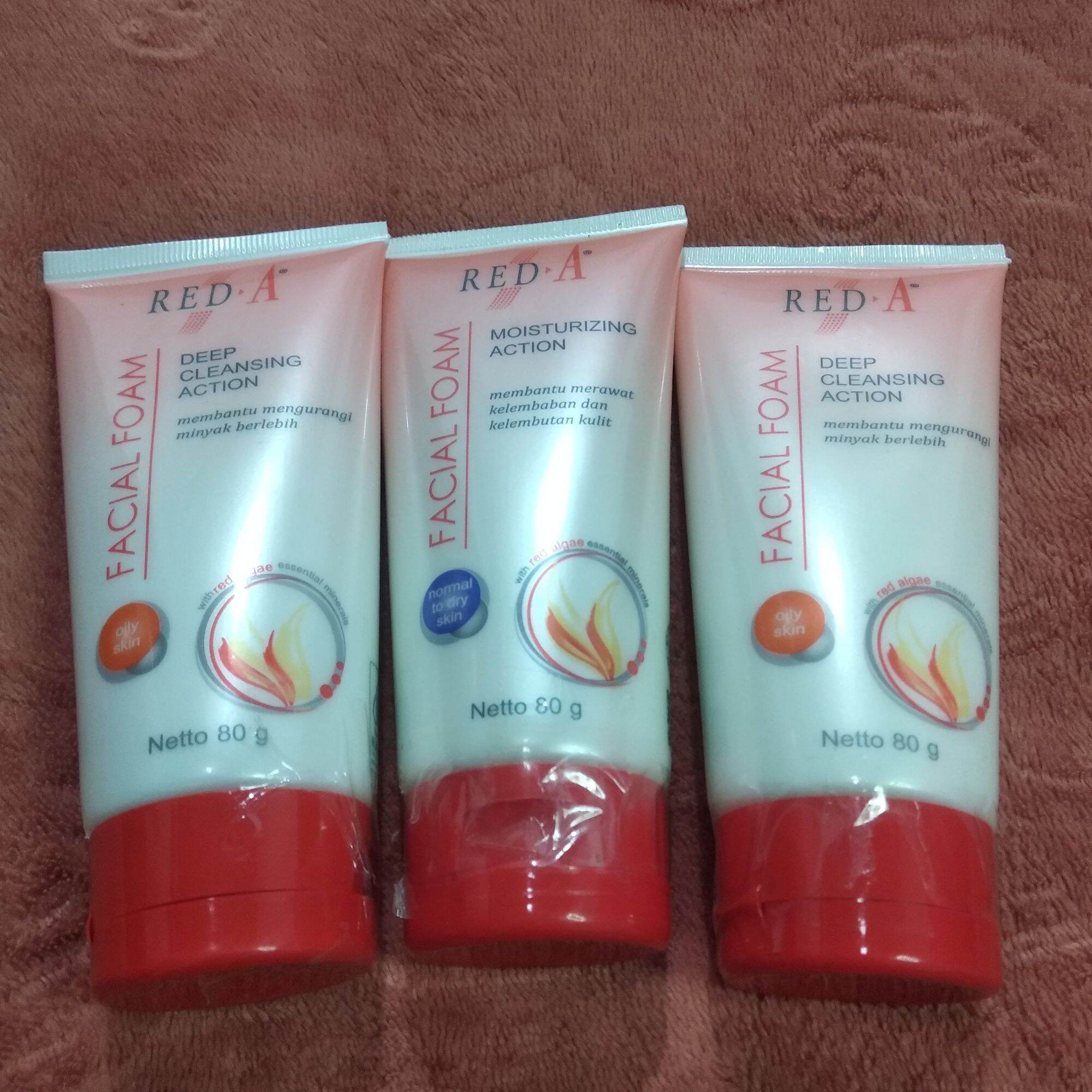 Red A Facial Foam for Oily Skin Dry Skin 80 gram Ukuran Besar (Wajib ...