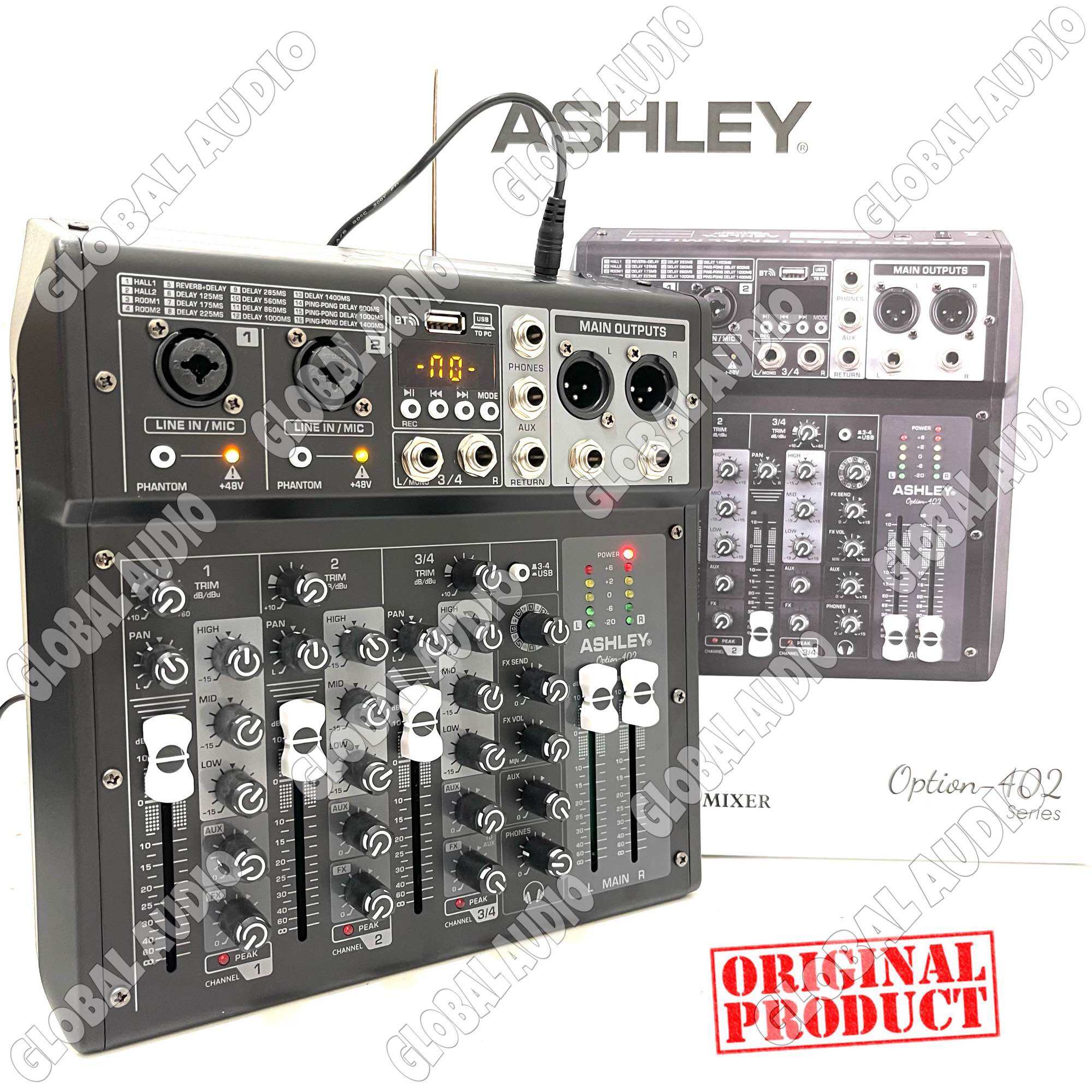 Mixer Ashley Option 402 Original 4 Channel PC Soundcard Option402 Mixing 4 Bagus ( Bisa COD ...