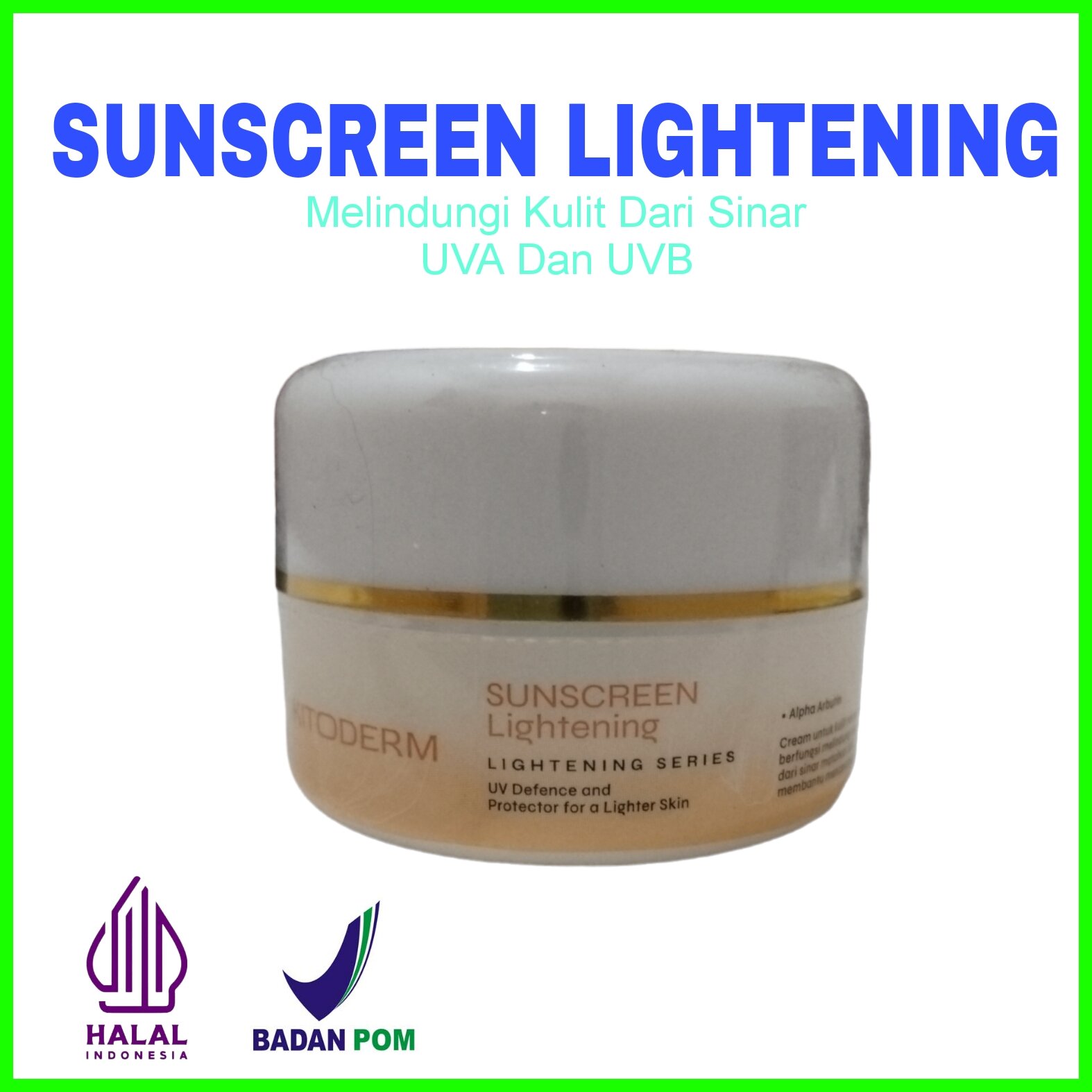 Sunscreen Kitoderm Lightening Original Kemasan Baru | Lazada Indonesia