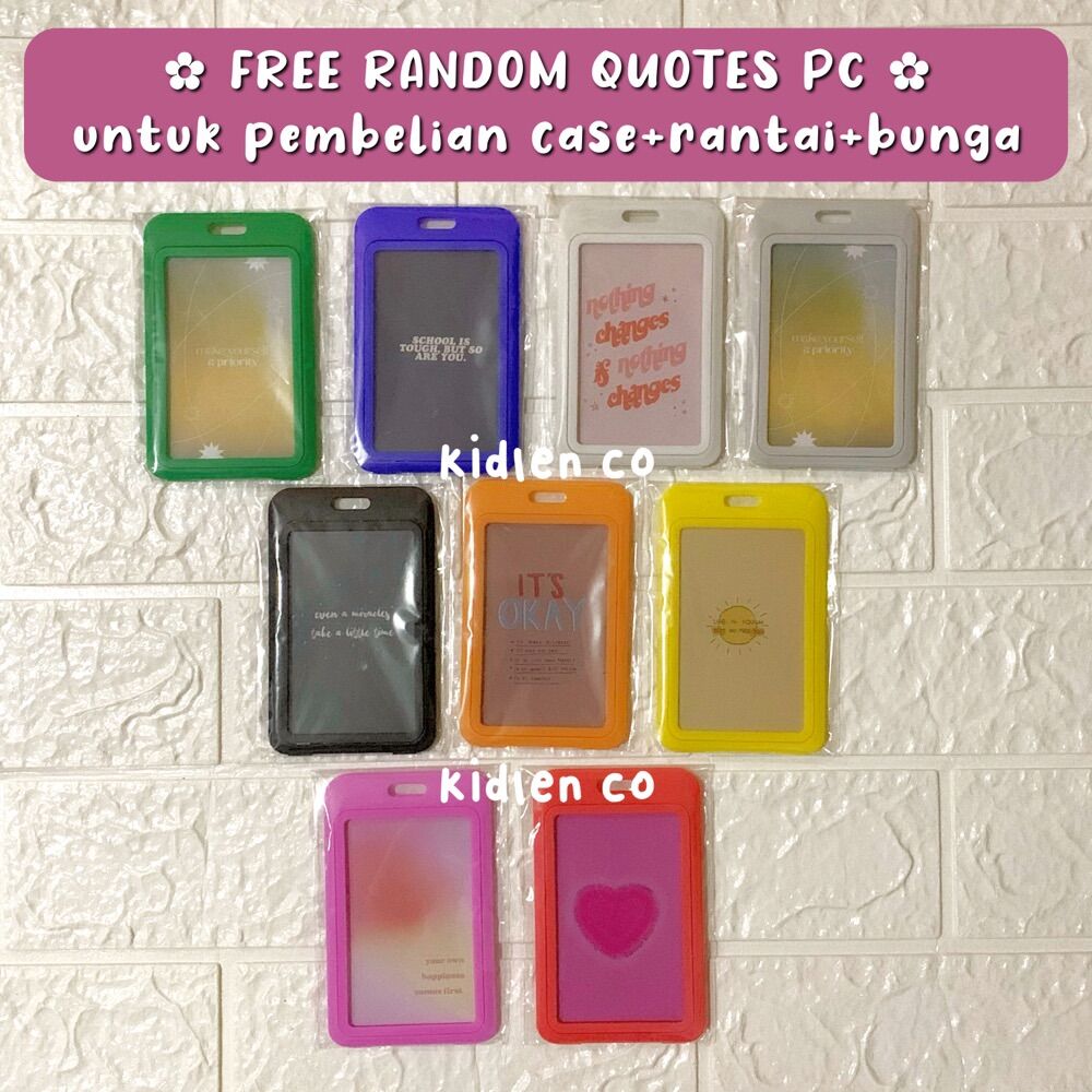 Photocard Holder Pastel Color 2 sisi bolak balik Transparan • Case ID ...