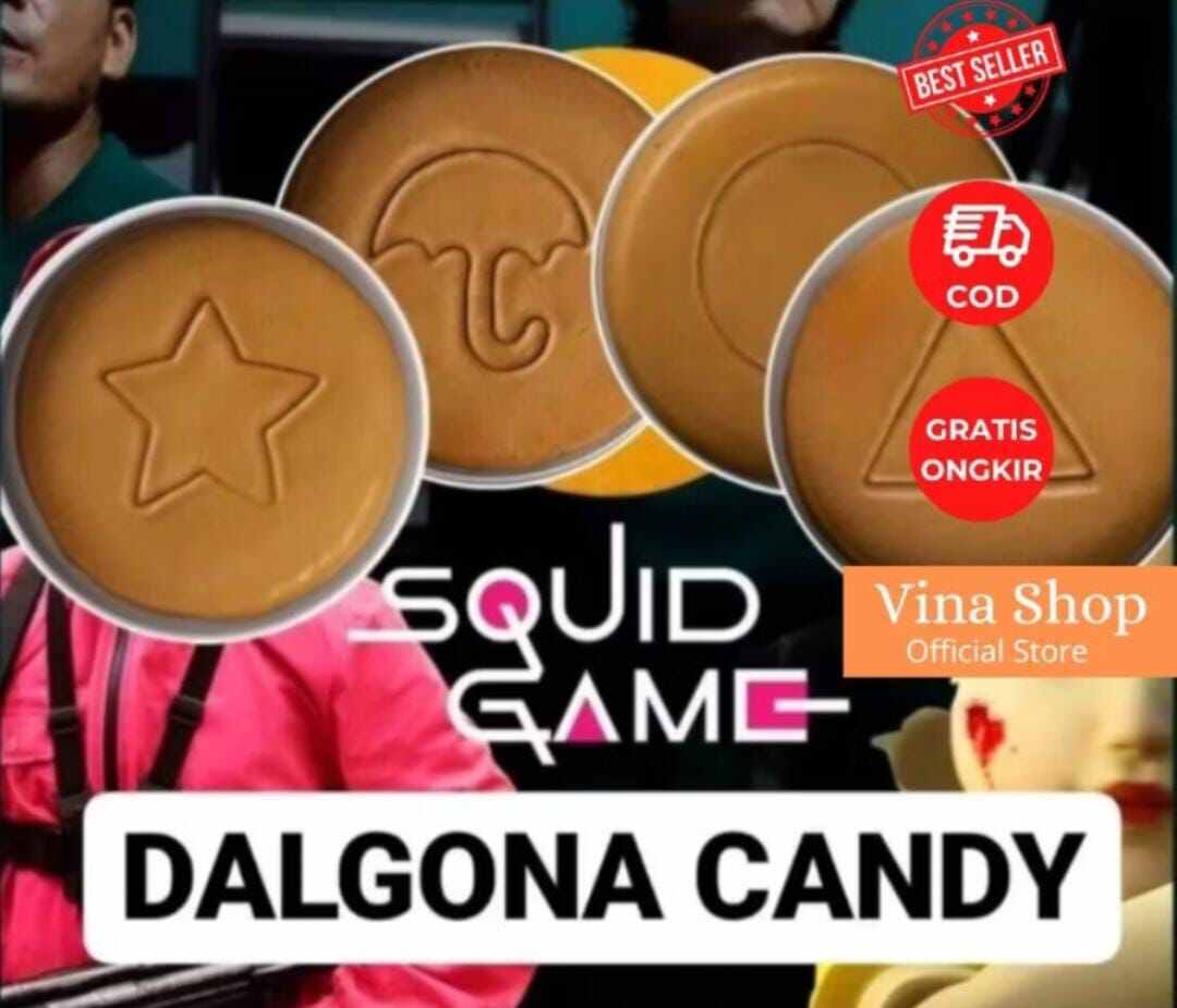 Dalgona Squid Game Viral/Dalgona Permen Bentuk Viral | Lazada Indonesia