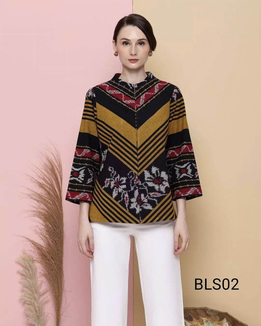 atasan tenun blus tenun etnik seragam tenun kode BLS | Lazada Indonesia