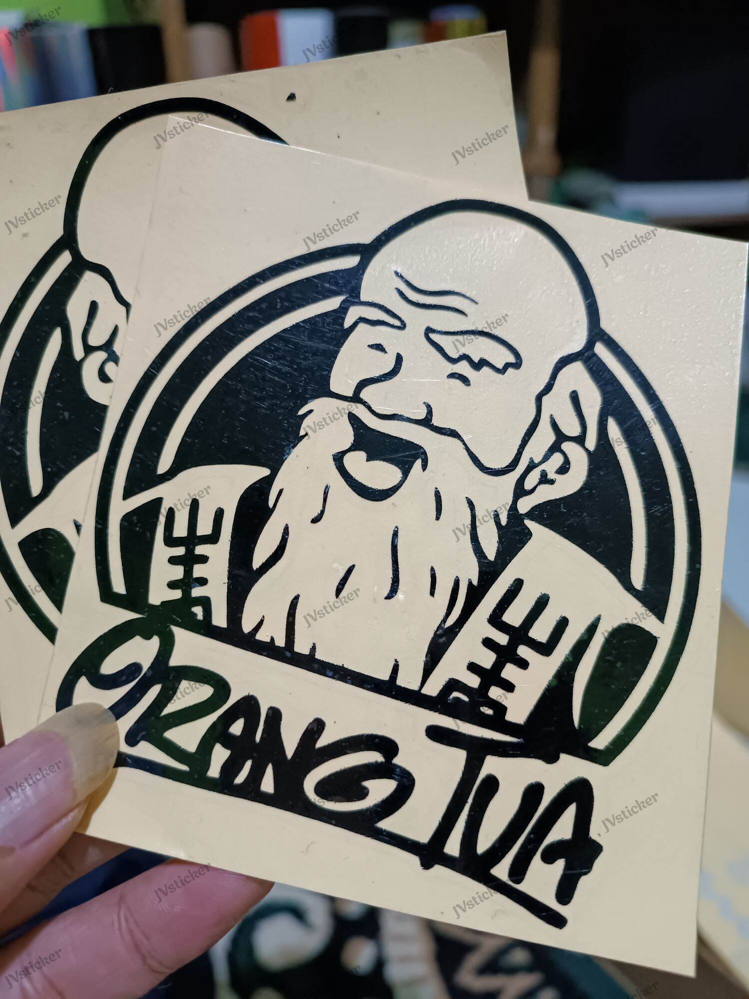 sticker orang tua Cutting sticker mitir, mobil, laptop | Lazada Indonesia